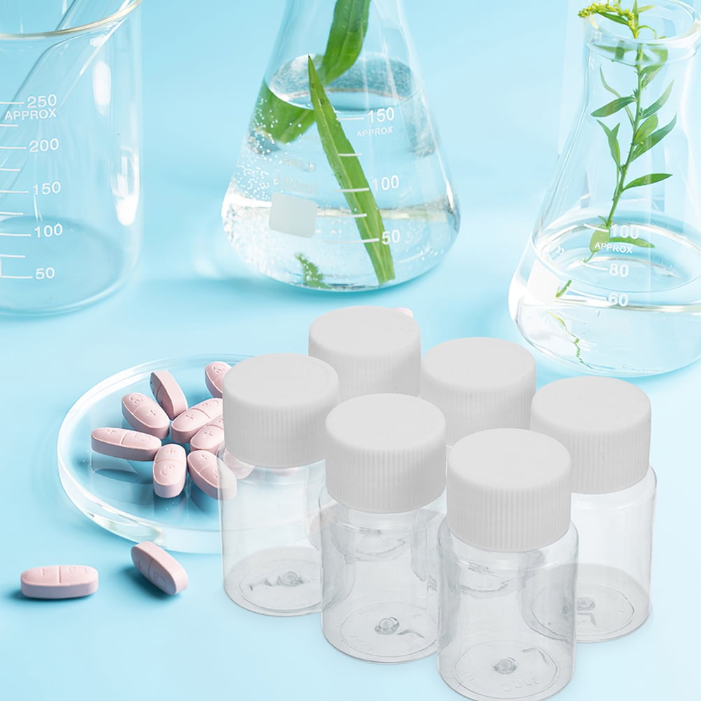 Raindrops 25pcs Transparent Medicine Container with Caps Empty Medicine ...