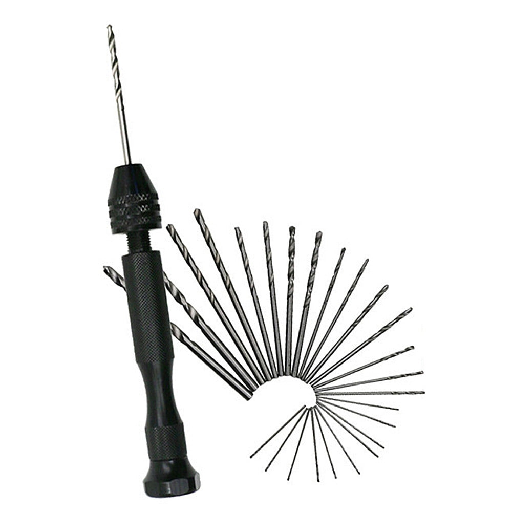 Raindrops 26 Pcs/Set Swivel Head Pin Vise Round Handle Bit Wire Gauge ...