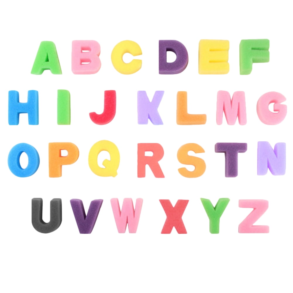 Raindrops 26Pcs Assorted Color Alphabet Sponge Stamps for Painting and ...