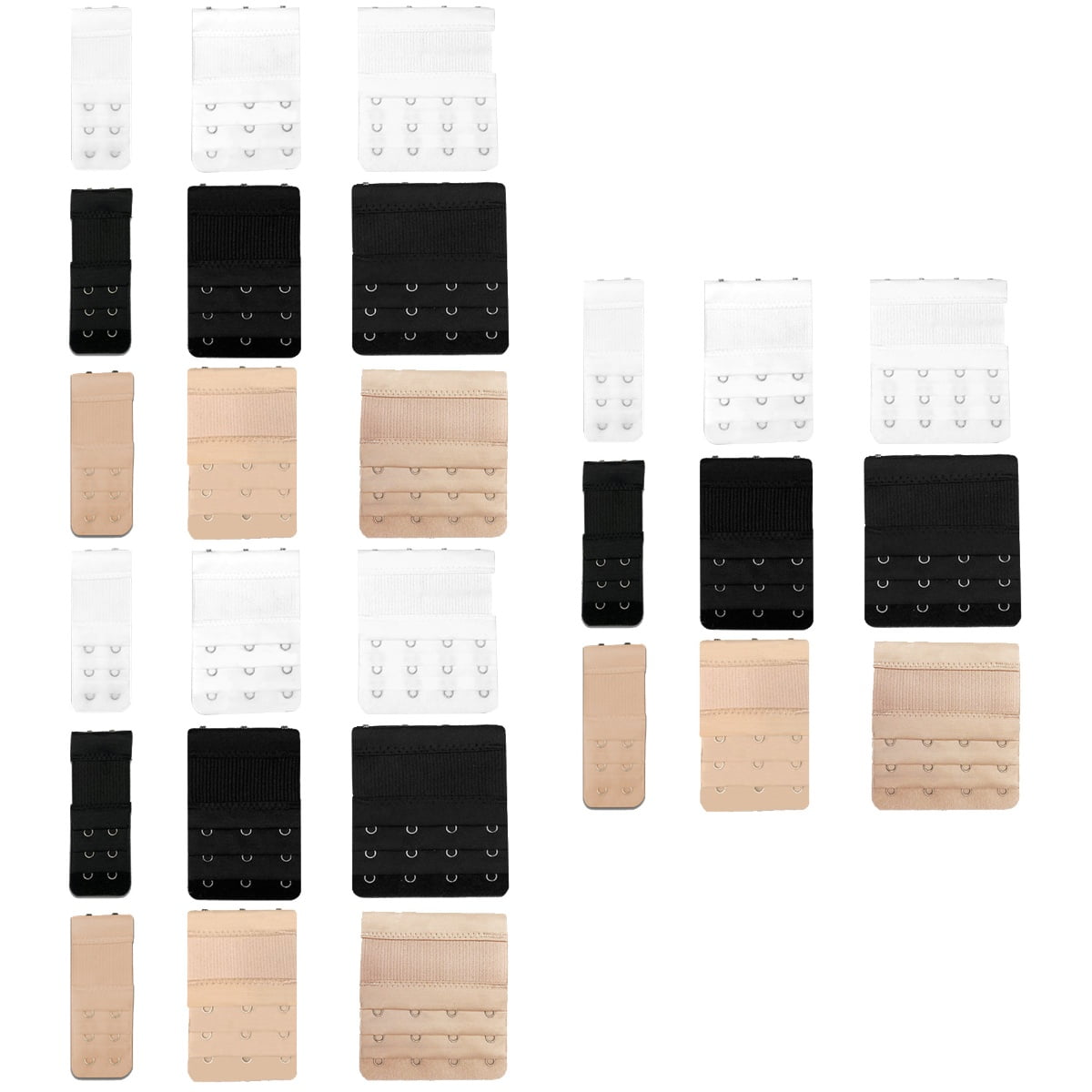 Raindrops 27 pcs Bra Extender Hooks 3 Rows Elastic Bra Extenders Bra ...