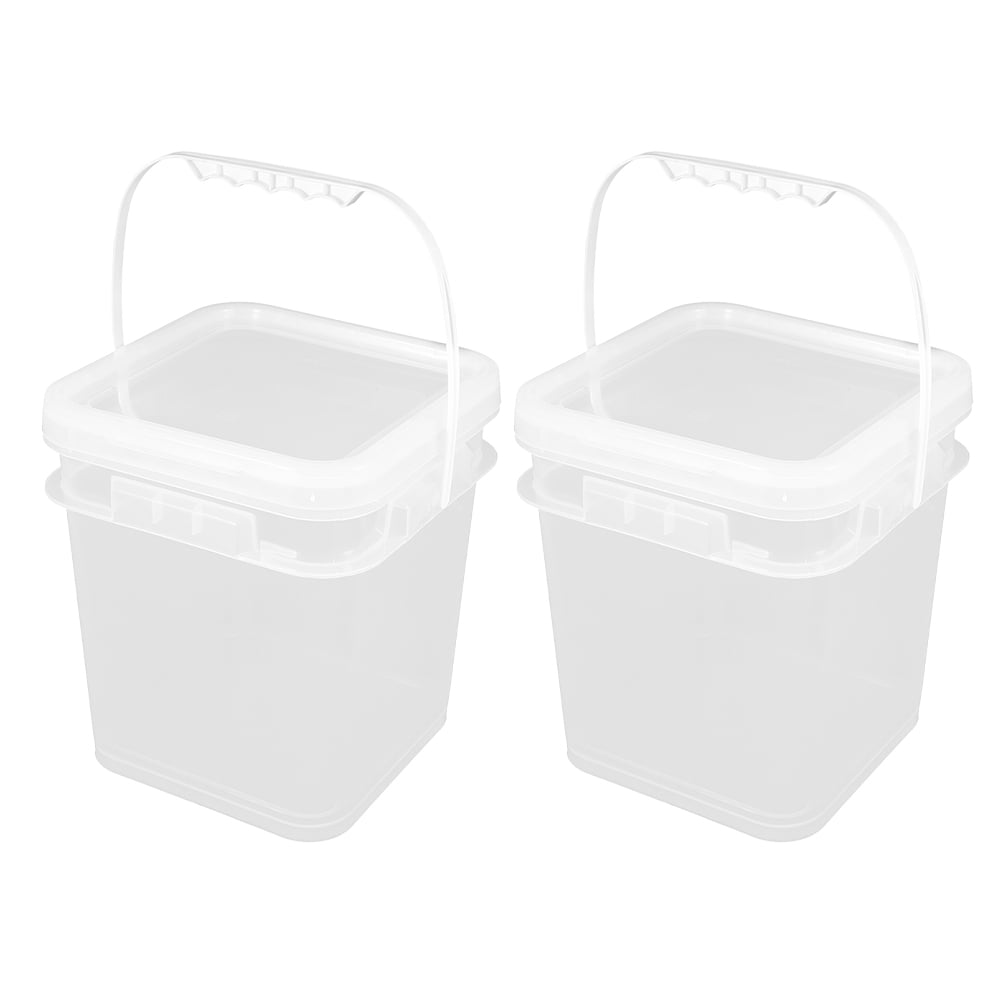 Raindrops WORGEOUS 2pcs Portable Paint Bucket Clear Plastic Container ...