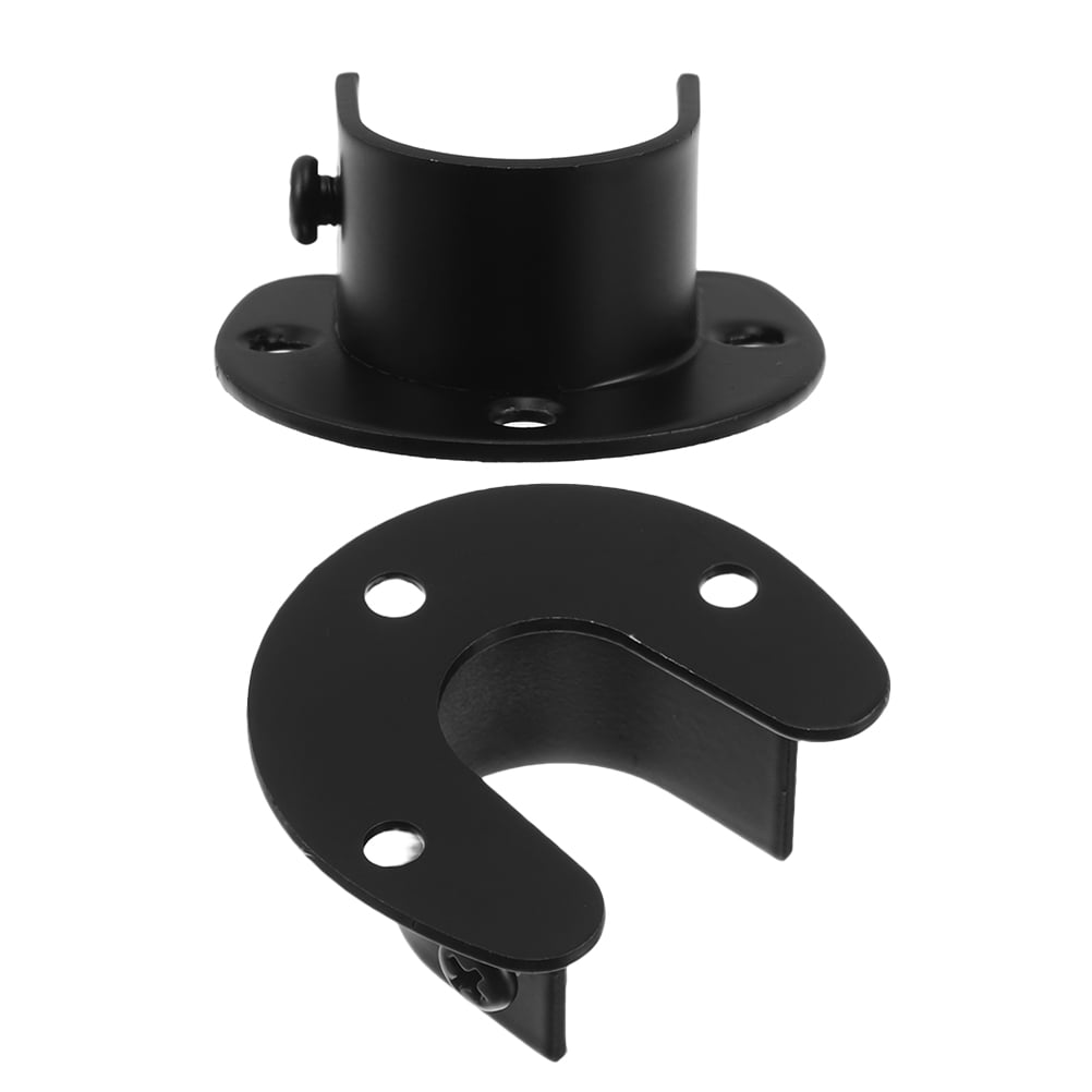 Raindrops 2PCS Stainless Steel Wardrobe Bracket U Shaped Rod Socket ...