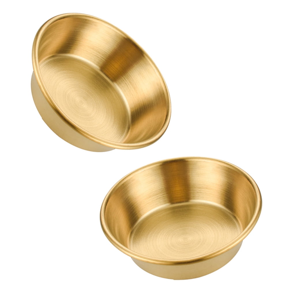 Raindrops 2Pack Golden Round Stainless Steel Dipping Bowls For Families ...