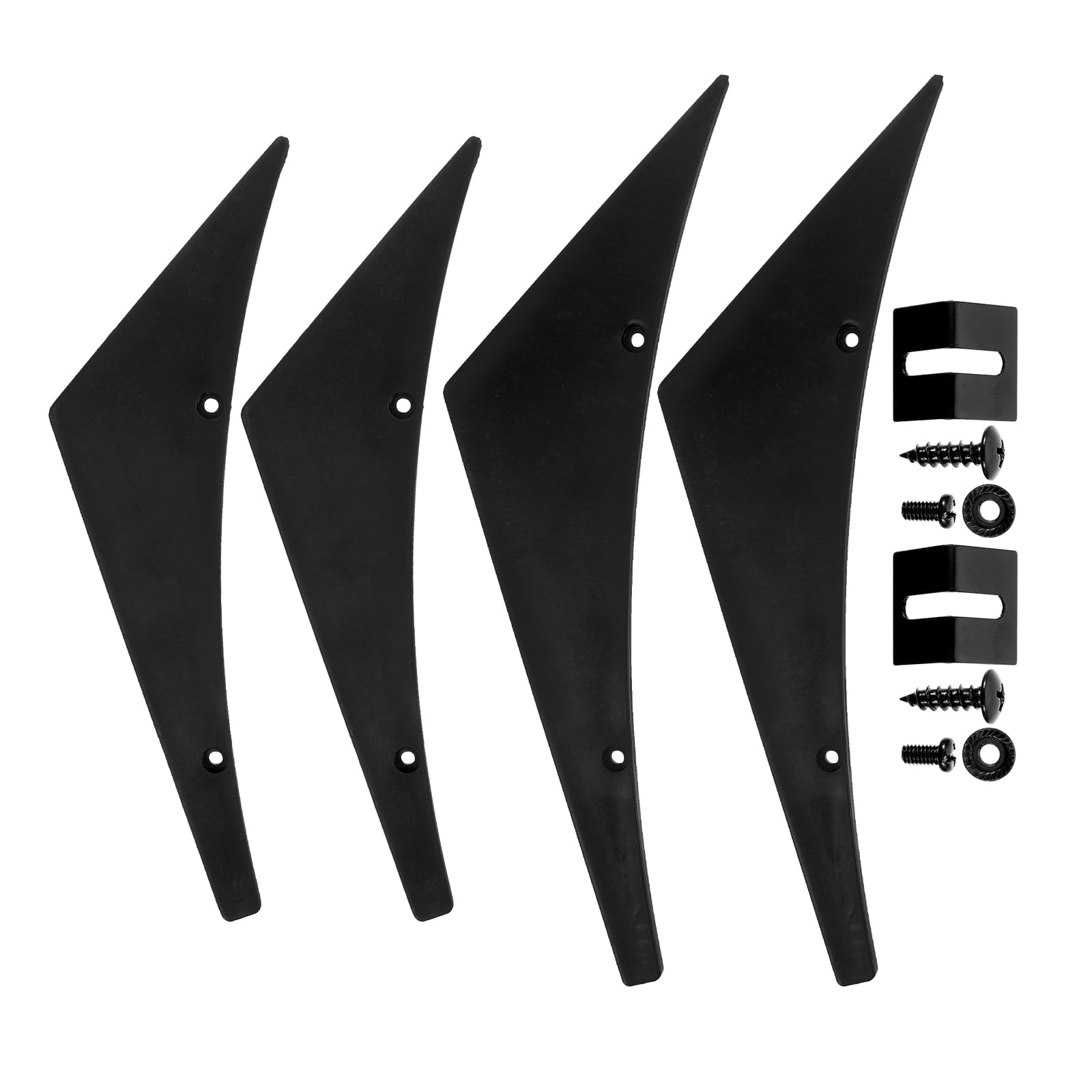 Raindrops 2Pairs Streamlined Plastic Car Spoiler Strips for Exterior ...