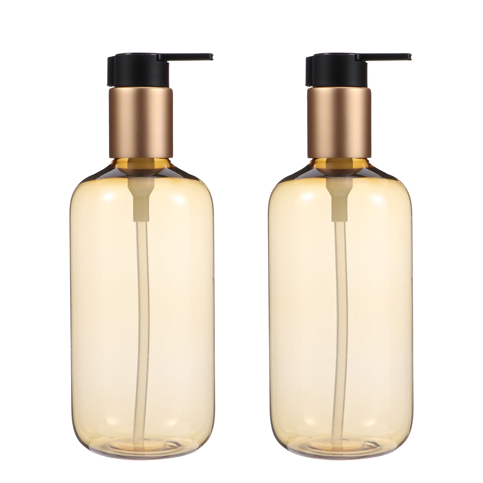 Raindrops 2Pcs 10oz Amber Pump Bottles for Shampoo, Conditioner, Body ...