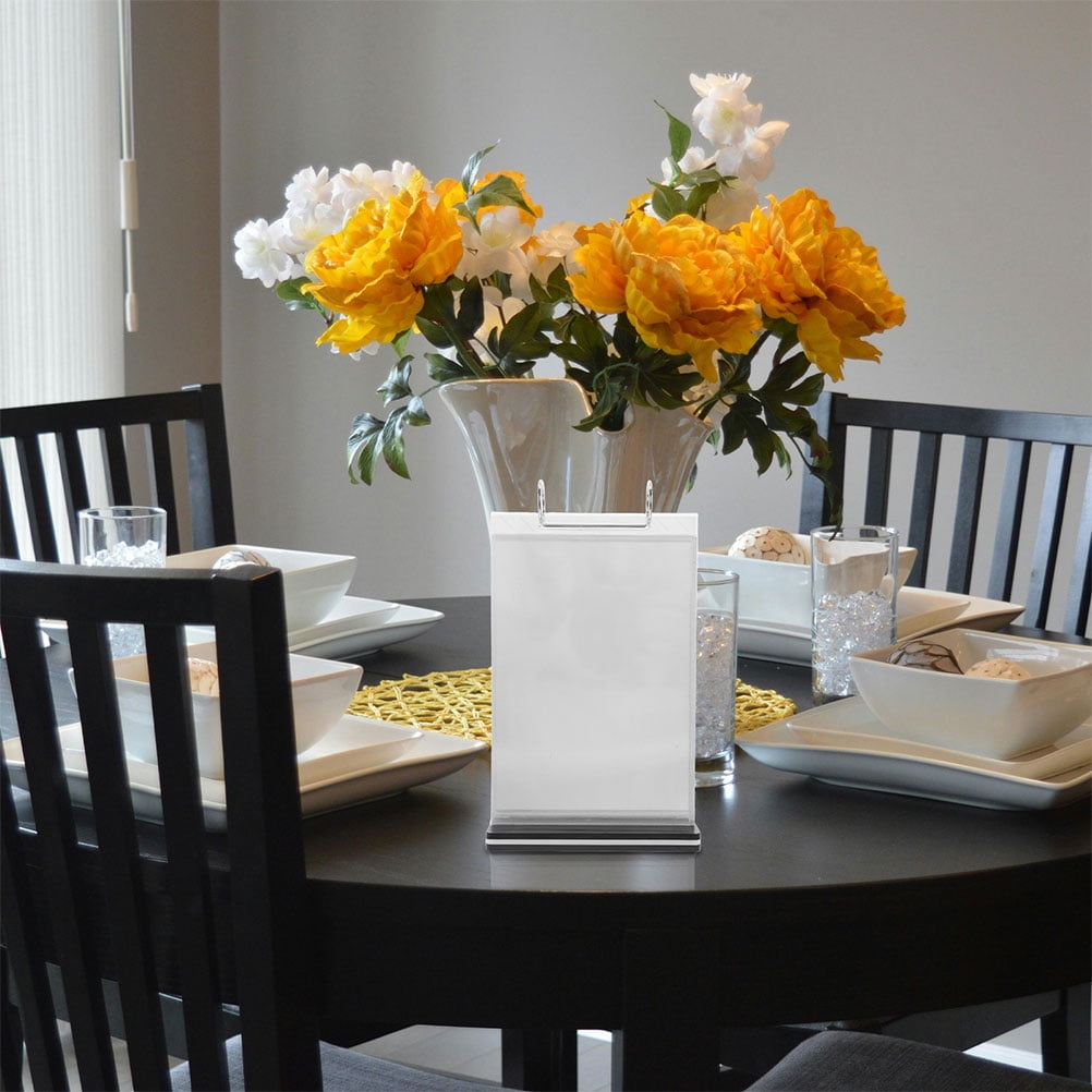 Raindrops 2Pcs Acrylic Flip Menu Stand for Tabletop Use in Restaurants ...