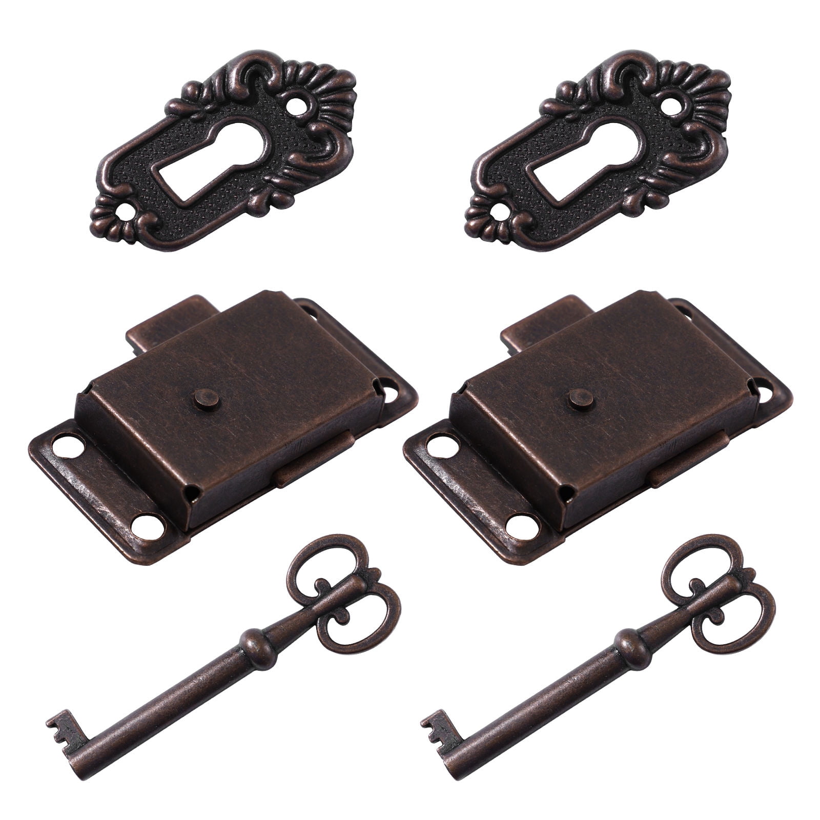 Raindrops 2-Pack Sturdy Iron Cupboard Latches Antique Style Cabinet ...