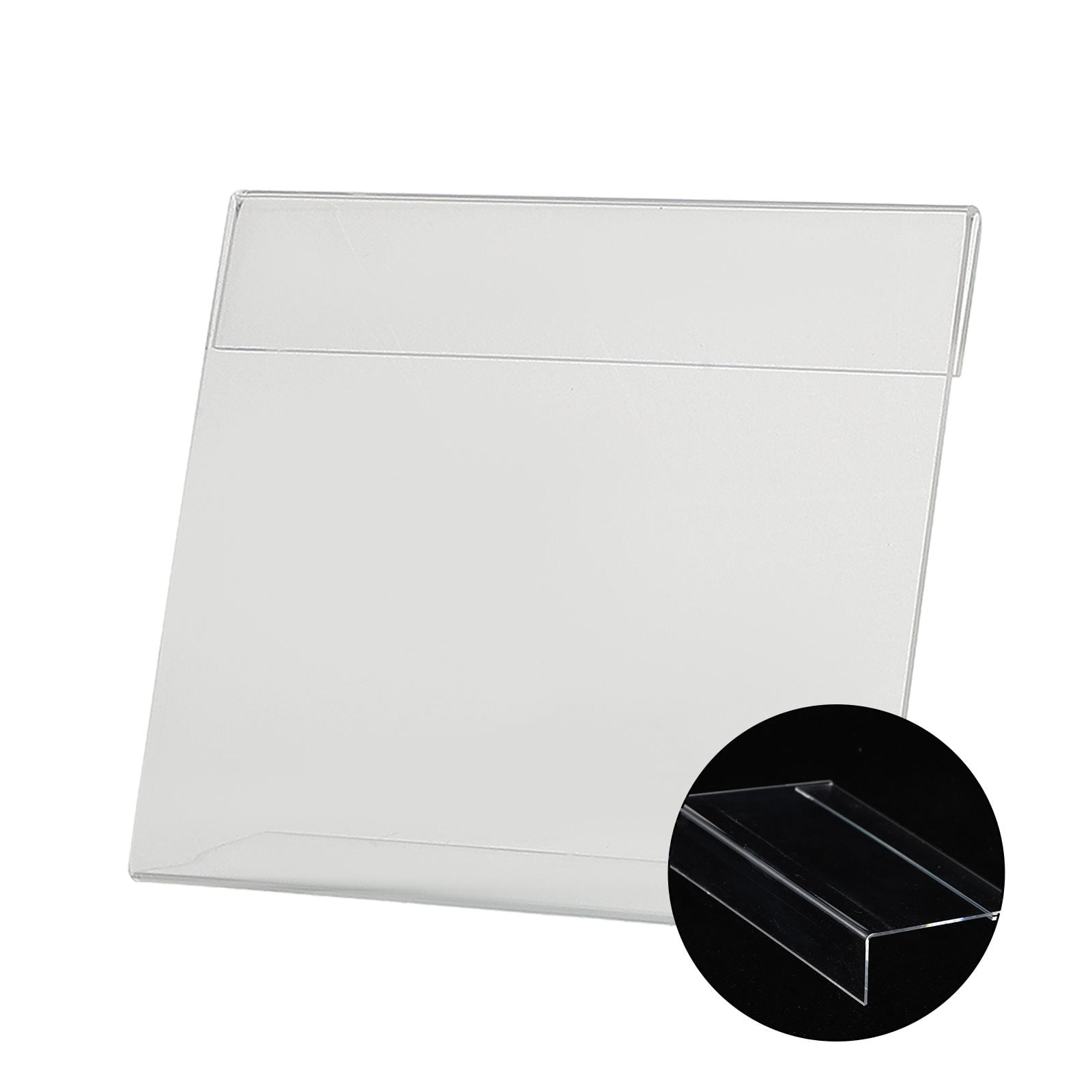 Raindrops 2Pcs Clear Plastic Label Holders with Clamping Back Design ...