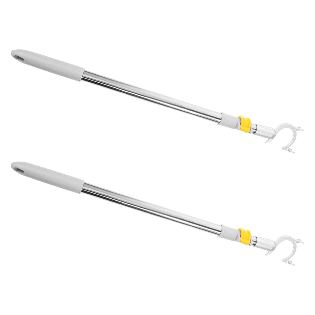 Raindrops 2Pcs Clothesline Rod Reach Pole Hook Closet Reach Aluminium ...