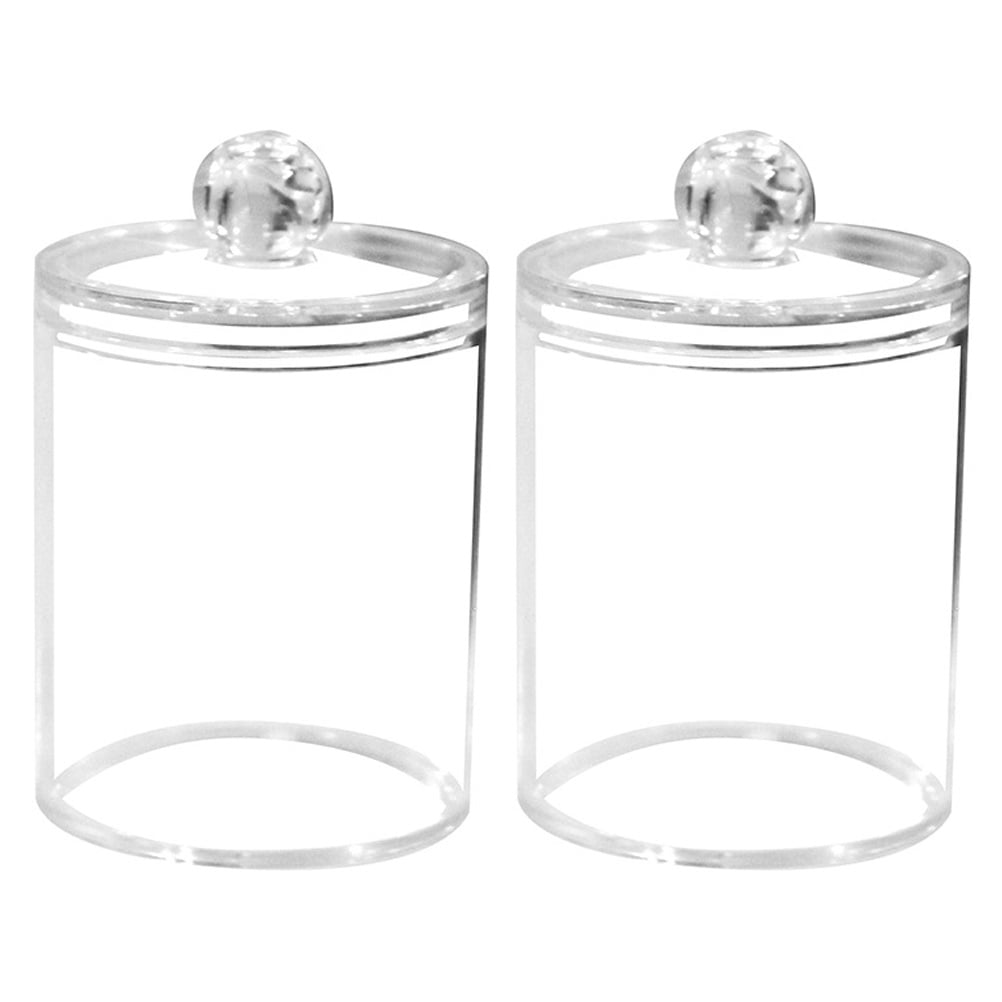 HONMEET Acrylic Cotton Ball Holders 2Pcs 3.54X2.75X2.75in - Walmart.com