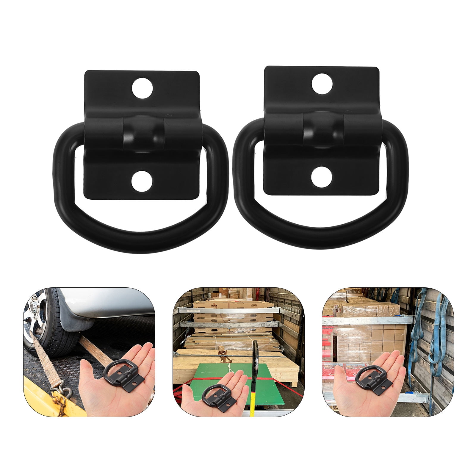 Raindrops 2Pcs D Rings Tie Down Anchors for Stable Cargo Hooking in ...