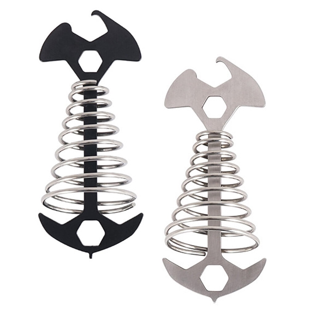 Raindrops Metal Tent Pegs Stainless Steel Fishbone Shape Protect from ...