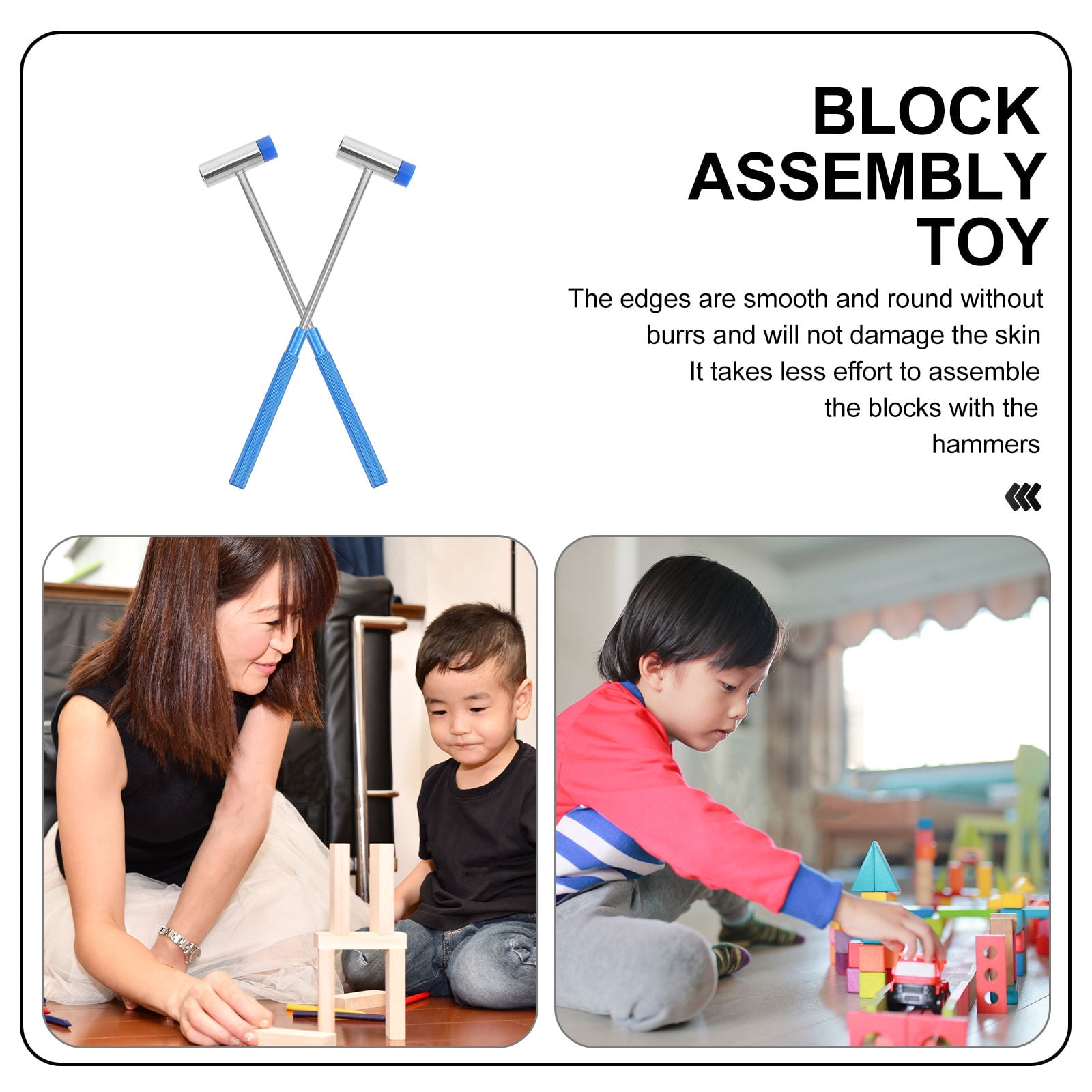 Raindrops 2Pcs Hammering Toy Iron Rubber for Childrens Playtime ...