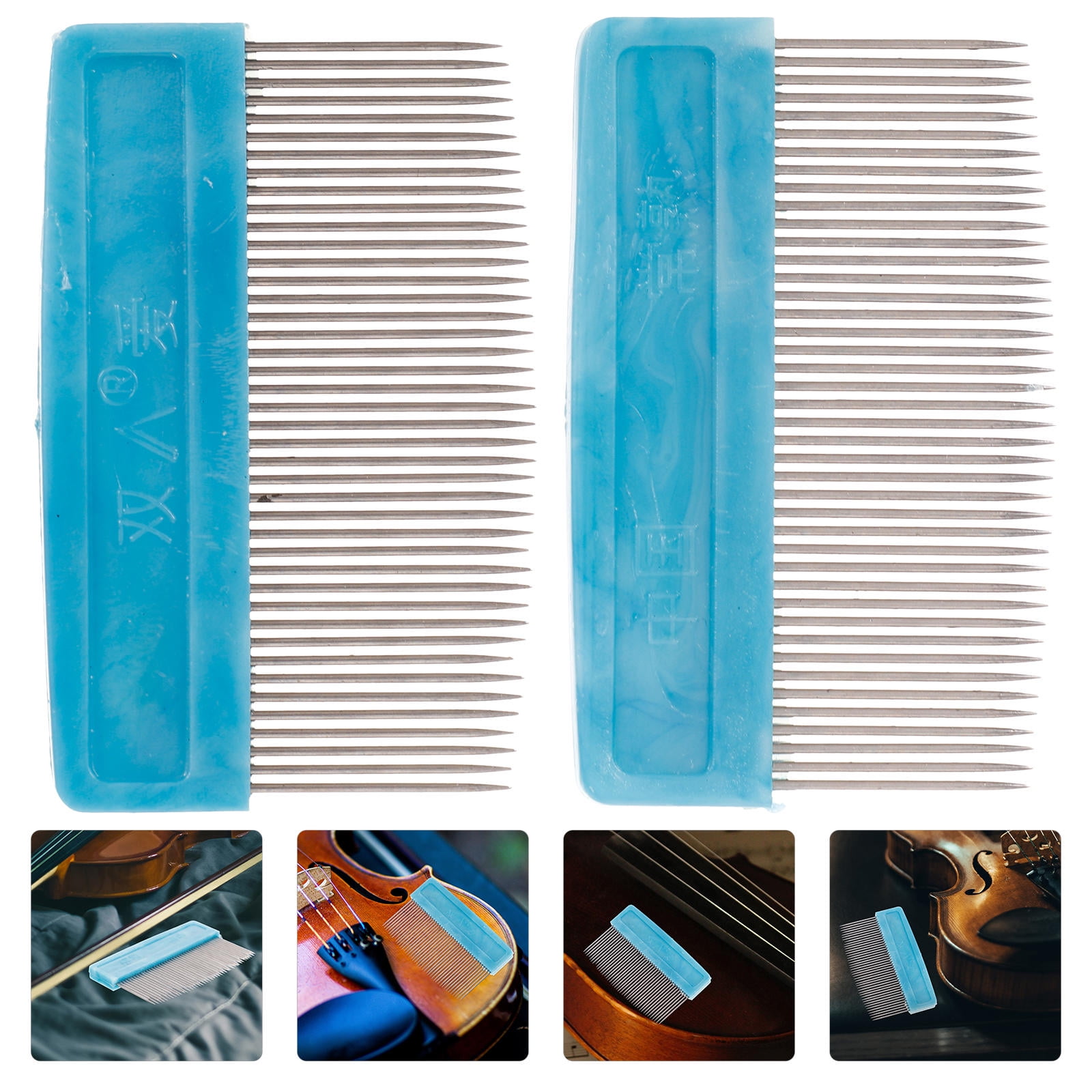 Raindrops 2Pcs Iron Violin Bow Hair Combs For String Bow Straightening ...