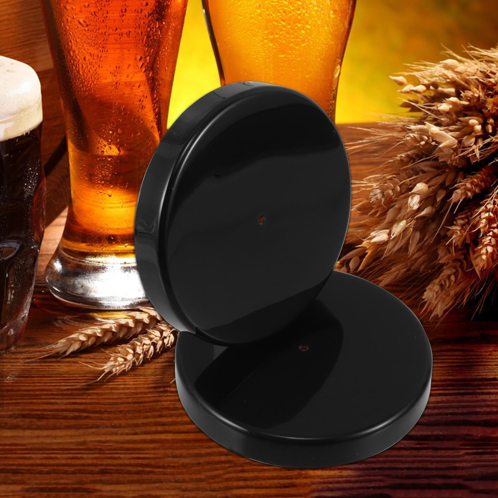 Raindrops 2Pcs Liquor Tower Dispenser Cap Black Plastic Oxidation ...