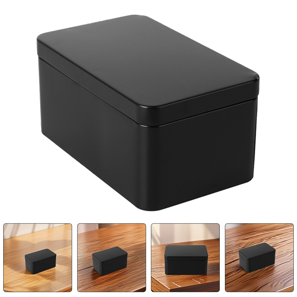 Raindrops 2Pcs Mini Container Tin Box for Office Use Adults Rectangular ...