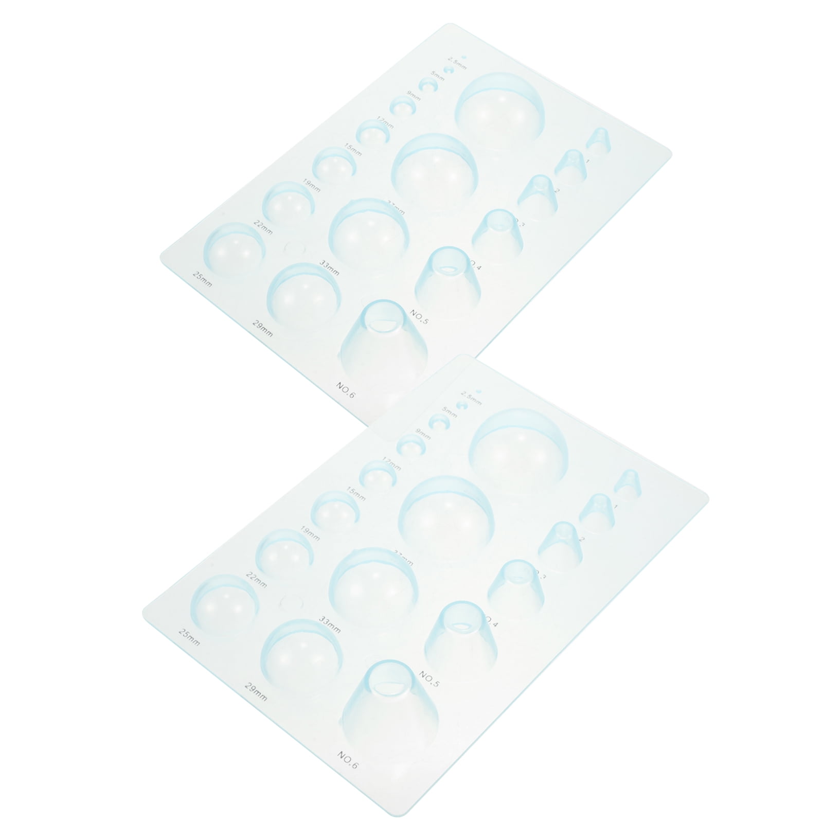 Raindrops 2Pcs Paper Quilling Plates Sky-Blue Plastic Half Ball Dome 3D ...