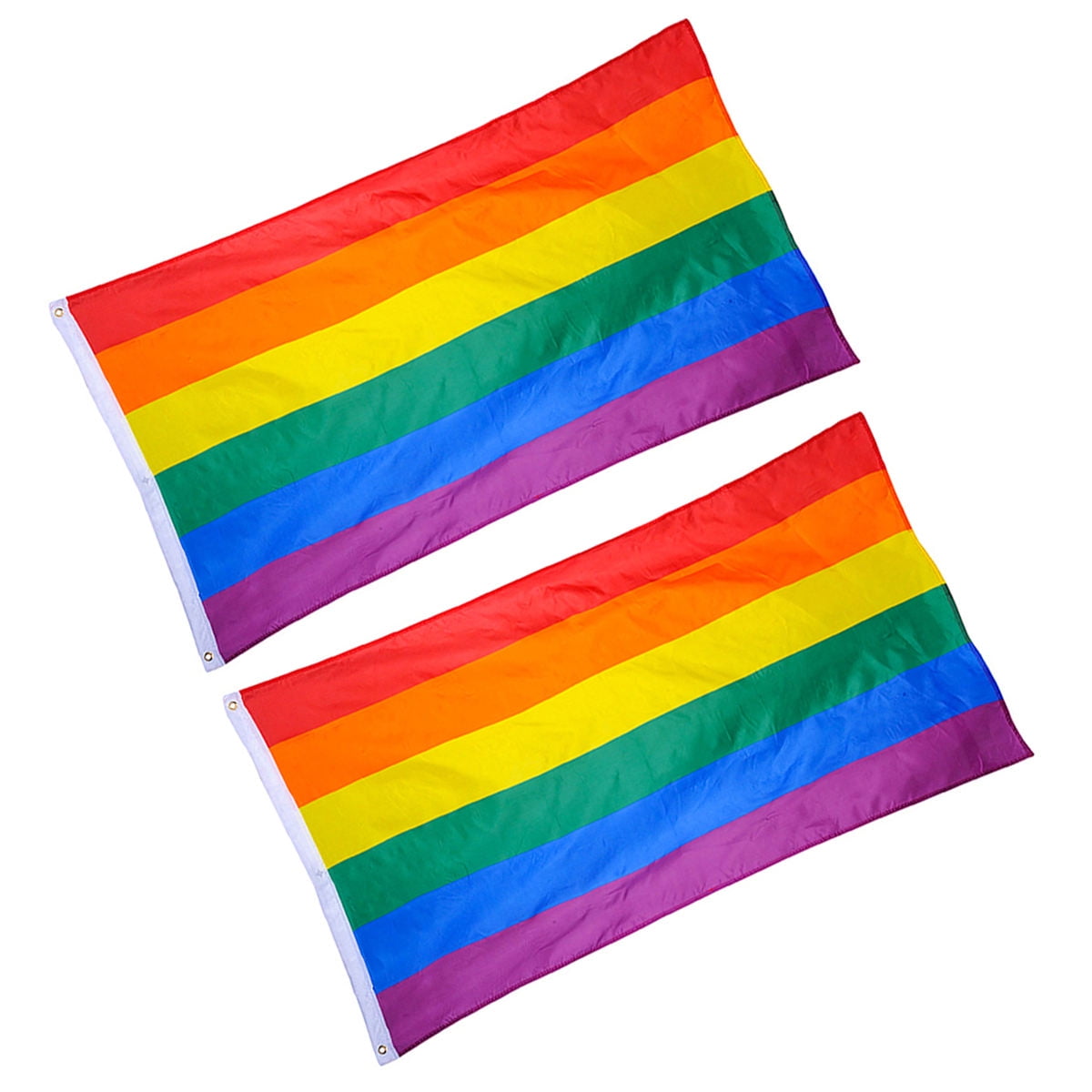 Raindrops 2Pcs Rainbow Flag 3x5ft Polyester Pride Banner Flag with ...