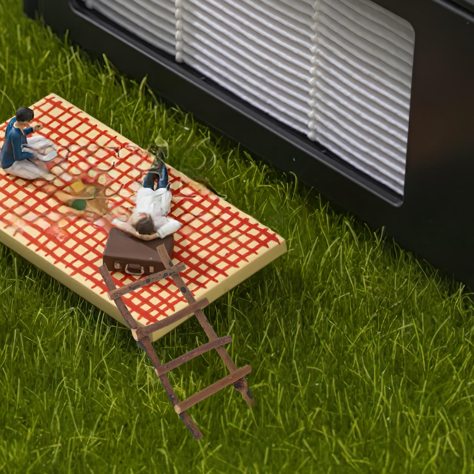 Raindrops 2Pcs Rattan Ladder for Dollhouse Scene Model in Coffee Color ...