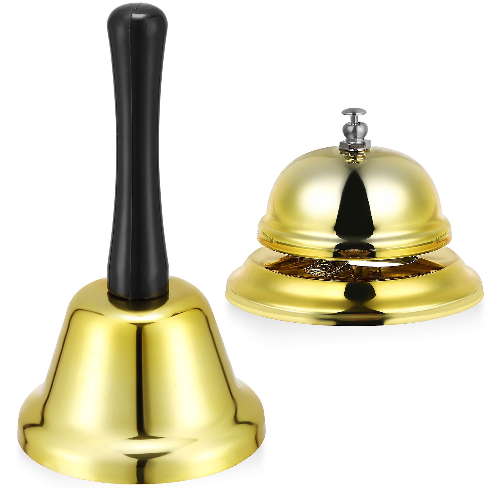 Raindrops 2Pcs Reception Bell Golden Metal Hand Operated for Cafe ...
