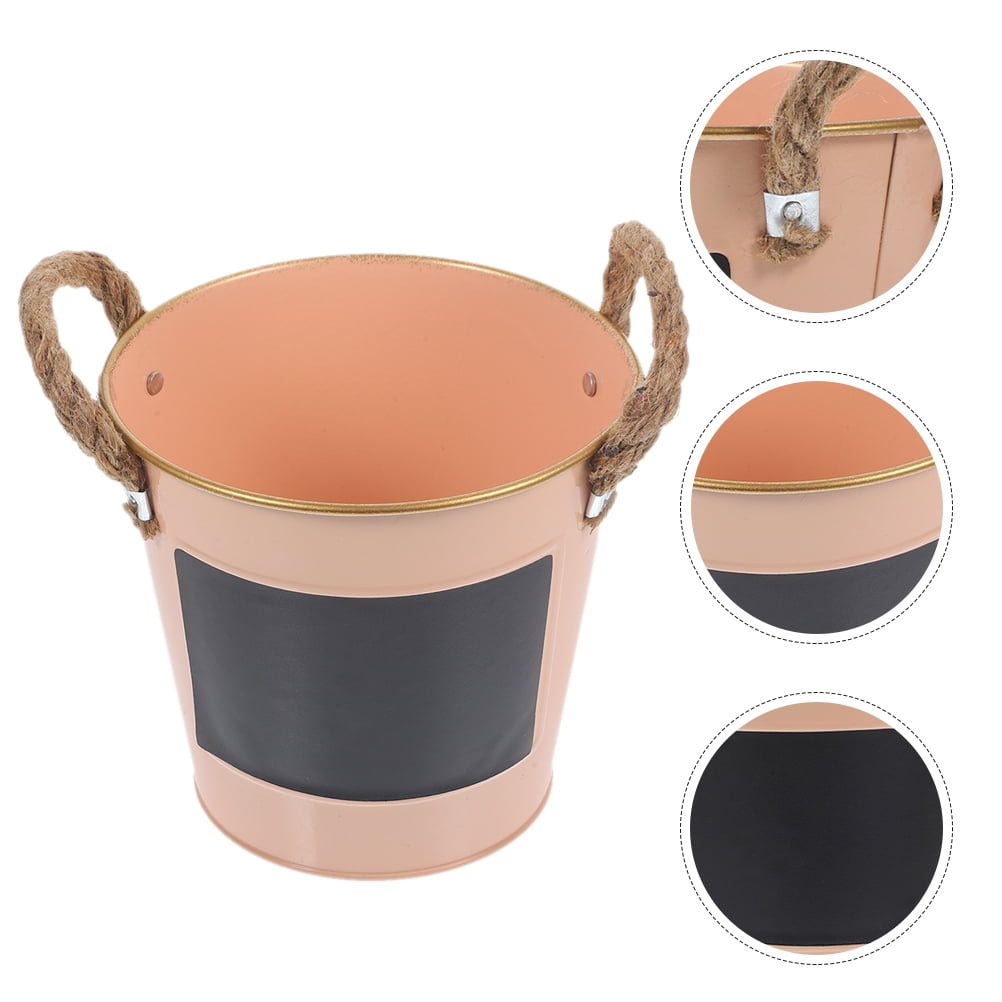 Raindrops Retro Iron Flowerpot Small Planter 2Pcs Cardigan Beige ...
