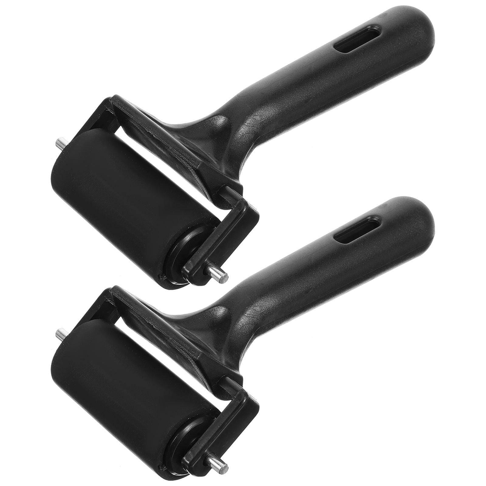 Raindrops 2Pcs Round Black Rollers for Crafting and Printing Indoor ...
