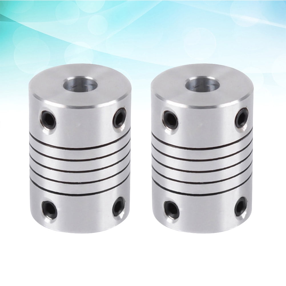 Raindrops 2Pcs Shaft Coupler Joint Connector Silver for Stepper Motor ...