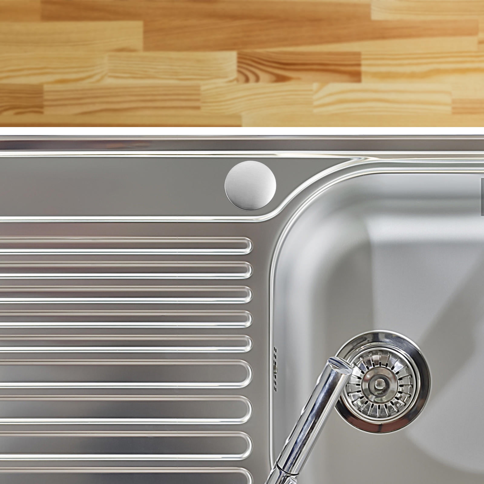 Raindrops 2Pcs Sink Plug for Kitchen Sink with Rounded Shape 1.8x1.8x0 ...