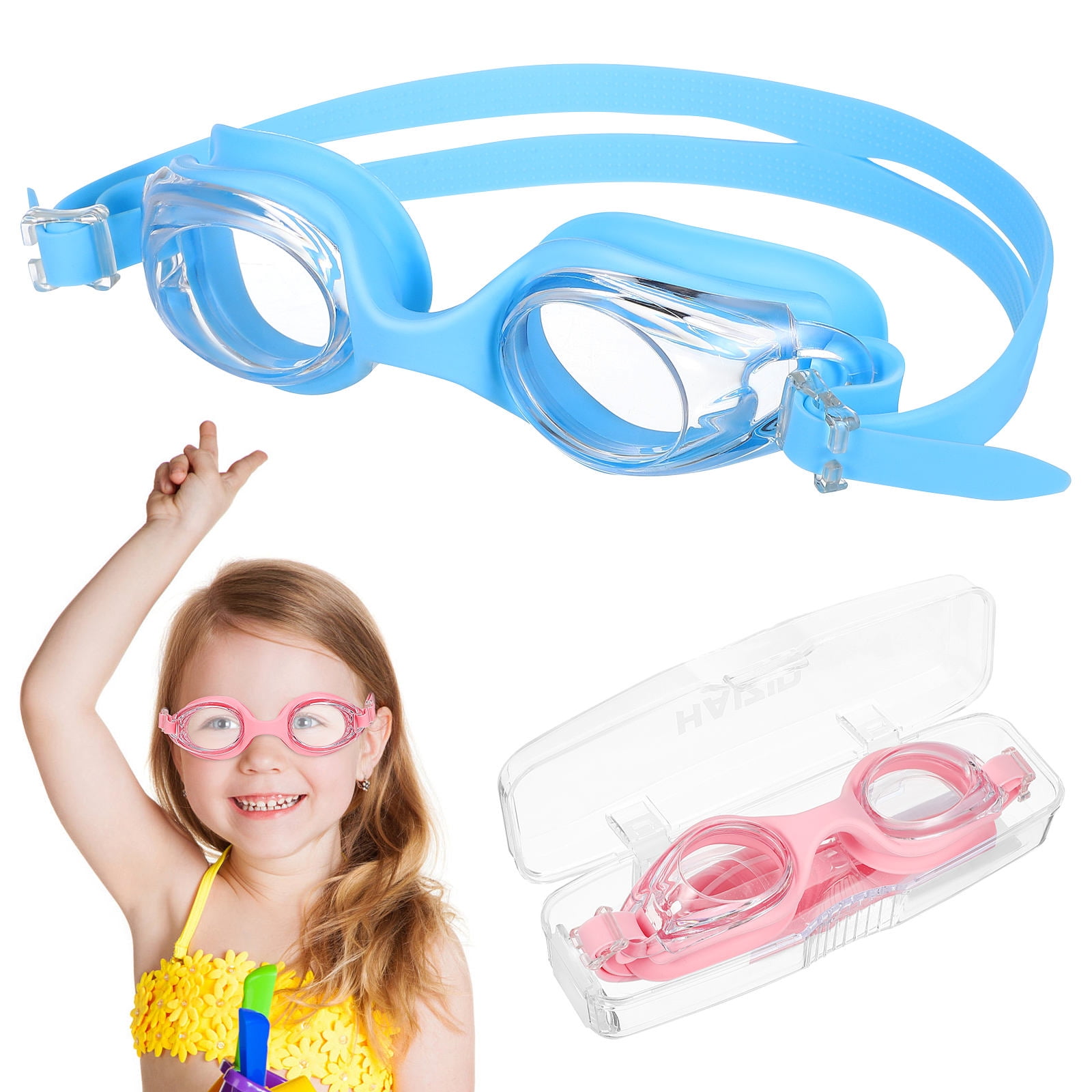 Raindrops 2Pcs Sky Blue Toddlers Goggles for Underwater Activities with ...