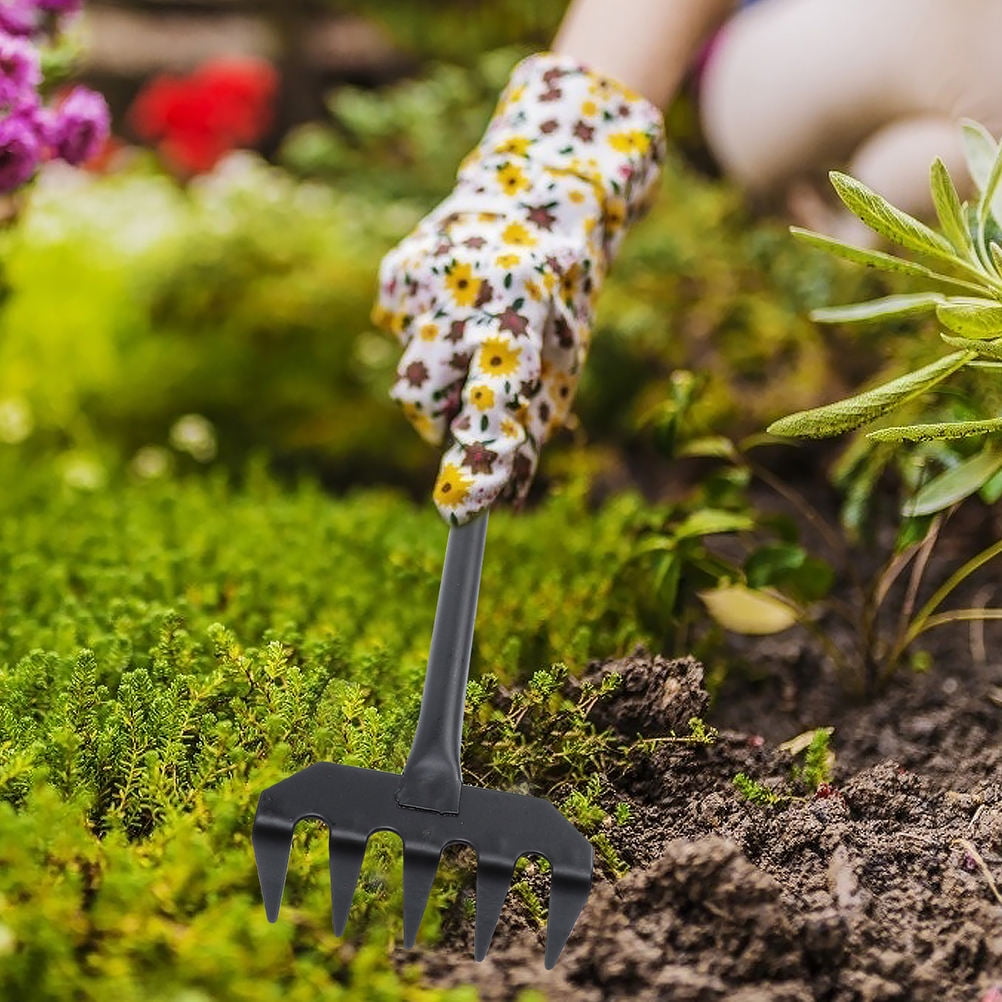 Raindrops 2Pcs Small Garden Rake for Weeding and Digging with Ergonomic ...