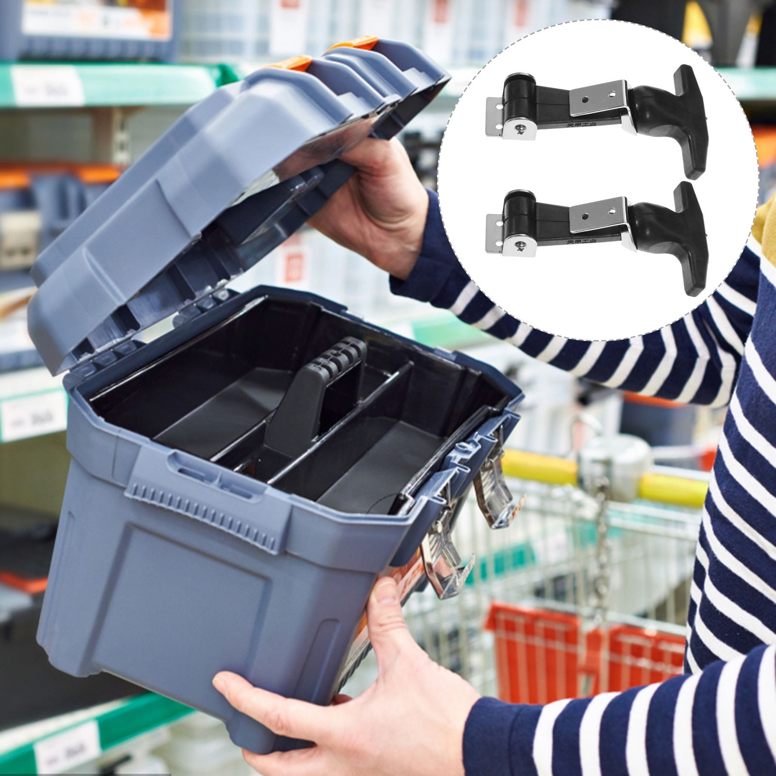 Raindrops 2Pcs Stainless Steel T-Handle Draw Latches for Truck Toolbox ...