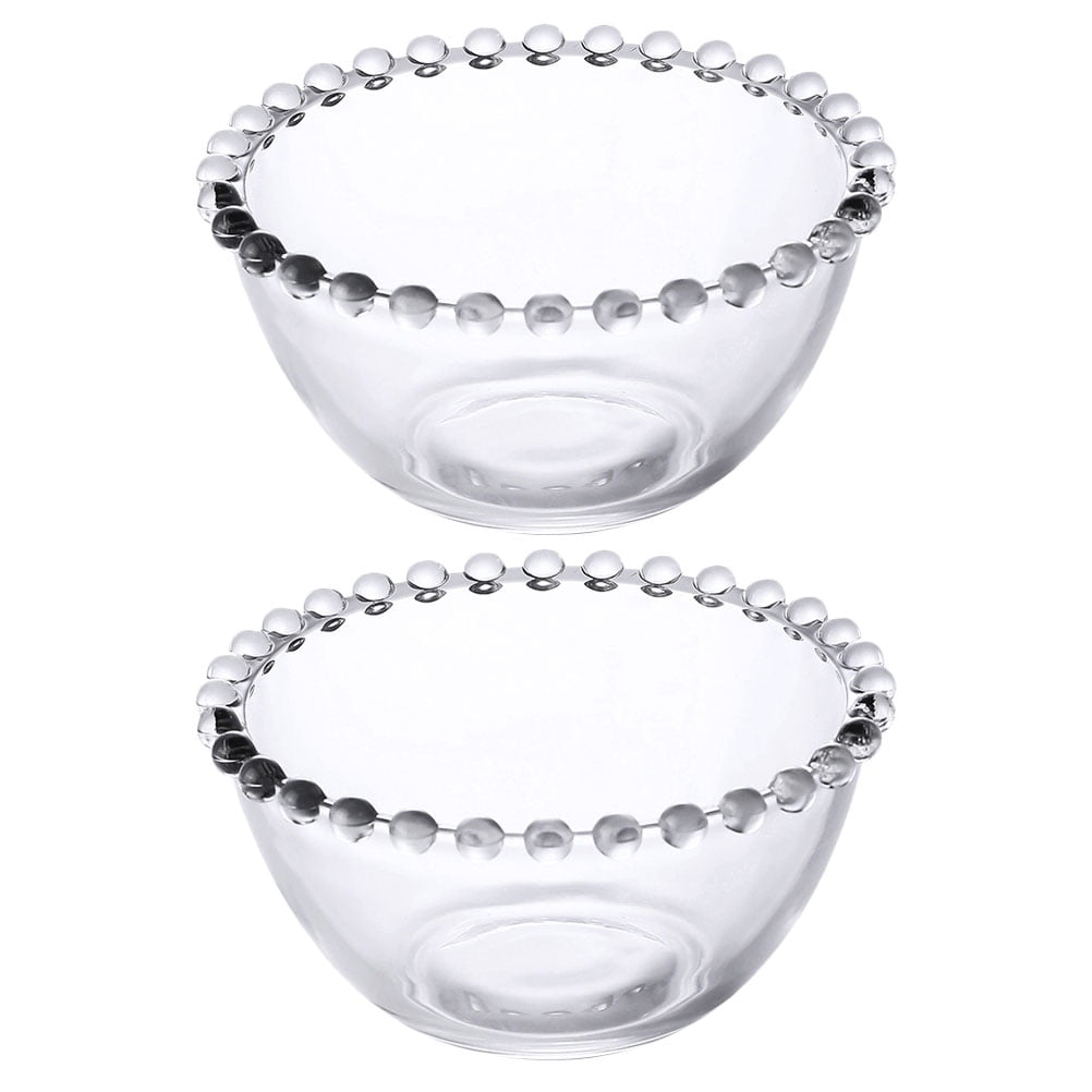 Raindrops Clear Glass Bowls for Storage Transparent Sauce Bowl Set of 2 ...