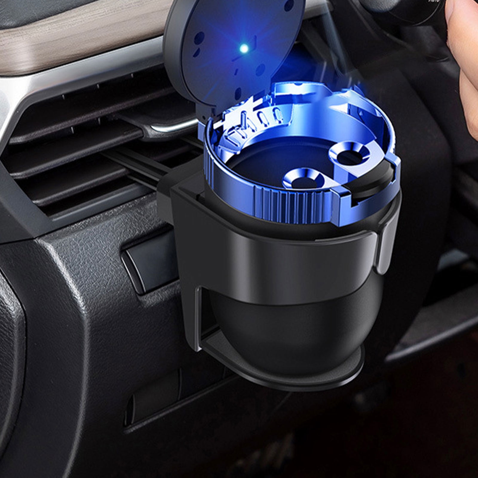 Raindrops 2Pcs Vent Cup Holder For Car Abs Black Square Universal ...