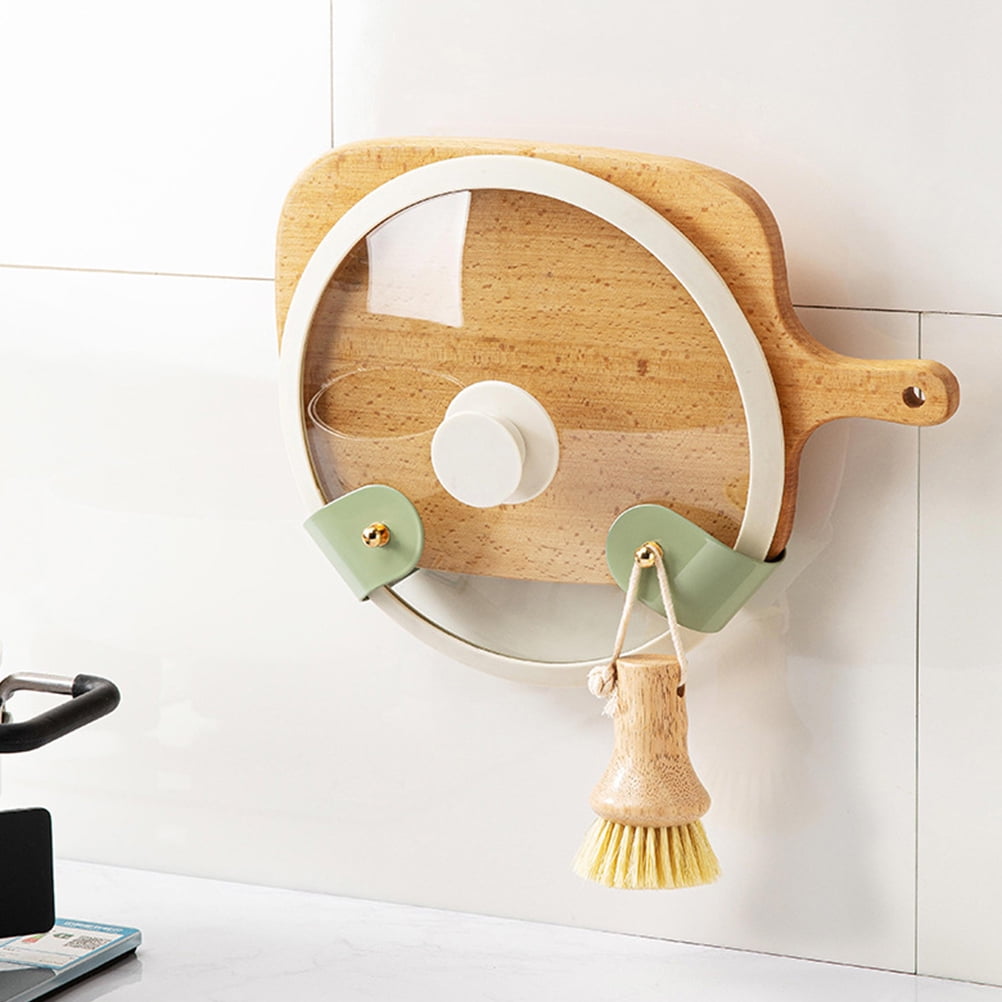 Raindrops 2Pcs Wall Mounted Pan Lid Racks Pot Lid Stand Rack Spcc ...