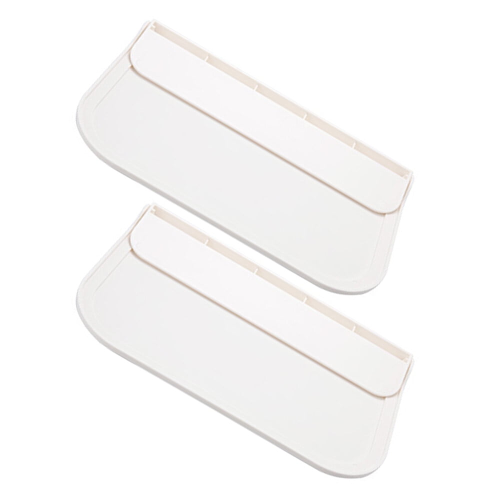 Raindrops 2Pcs Wall Shelf Foldable Floating Storage Load Bearing White ...