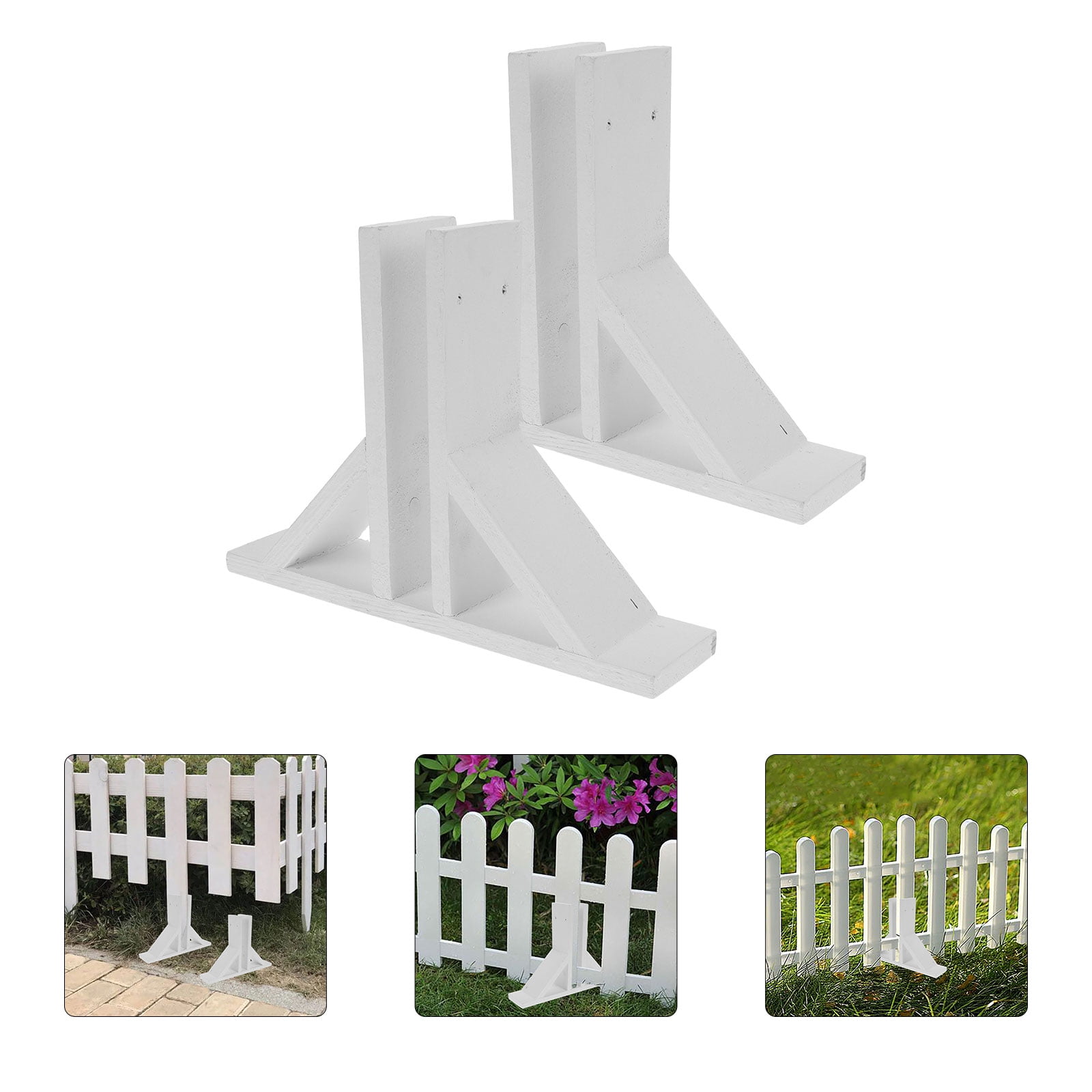 Raindrops 2Pcs Wood Fence Post Base Anti-tipping Garden Fence Support ...