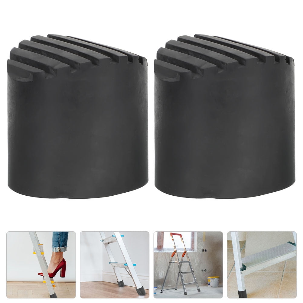 Raindrops 2Set Black Round Ladder Protector with Premium Rubber for ...
