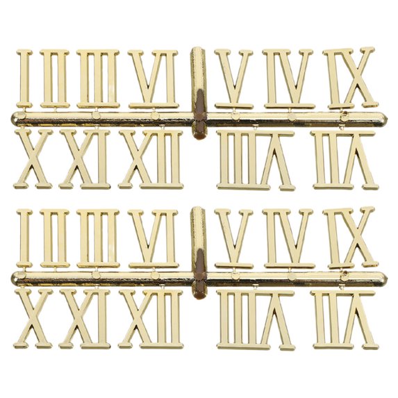 Raindrops 2Sets DIY Clock Roman Numeral Numbers Electroplated ...