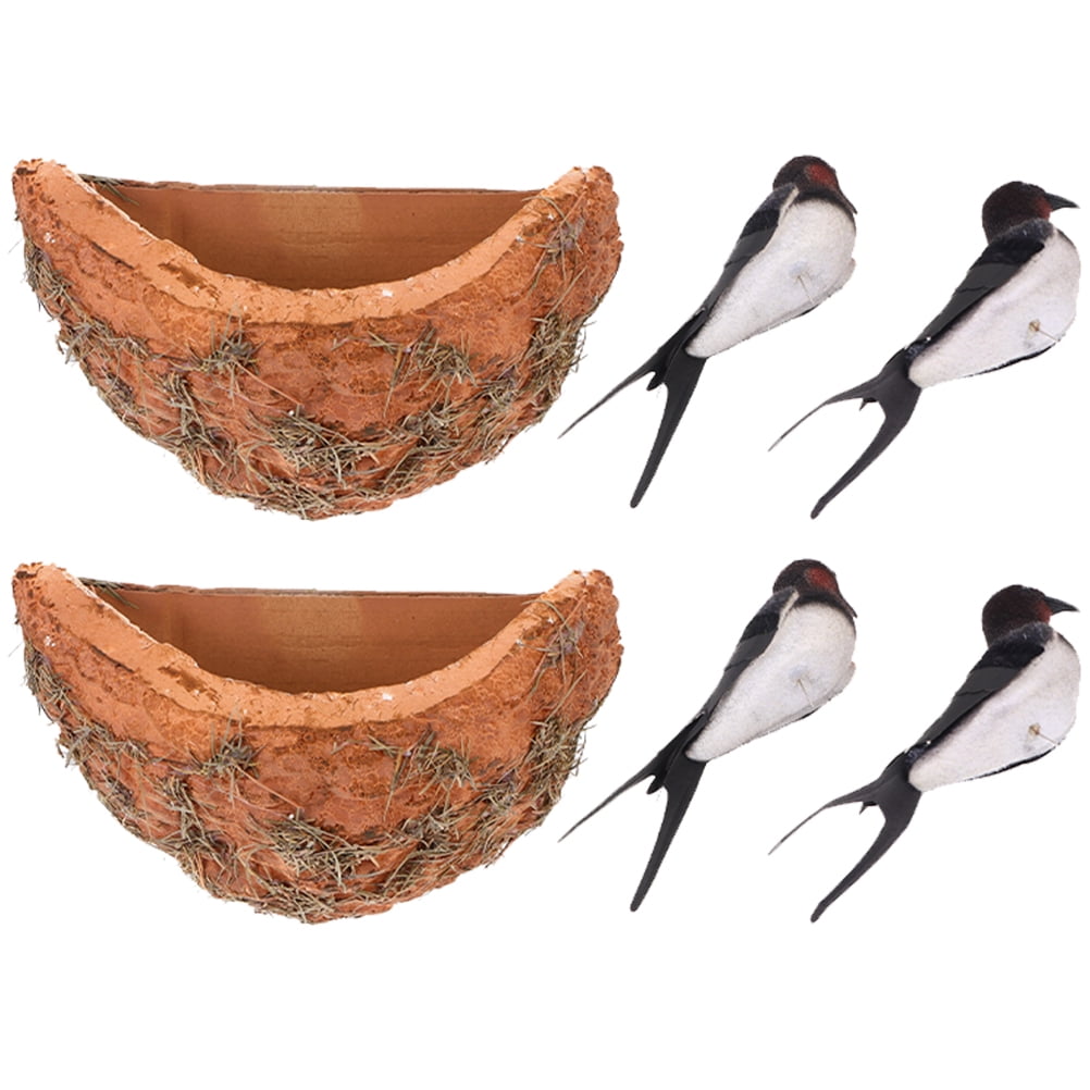 Raindrops 2Sets Model Props Swallow Nest 16.00X15.00X7.00CM Foam ...
