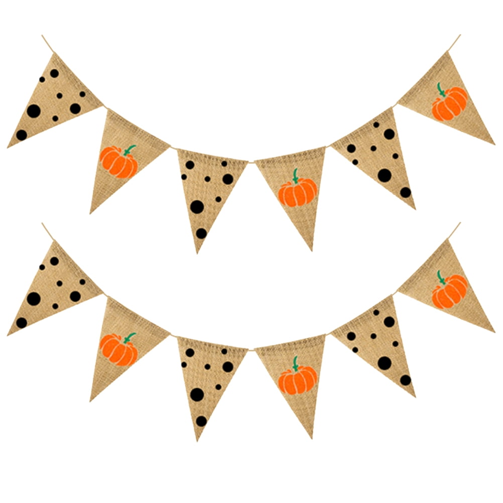 Raindrops 2Sets Pennant Banner Triangular Linen Wall Decoration Party ...