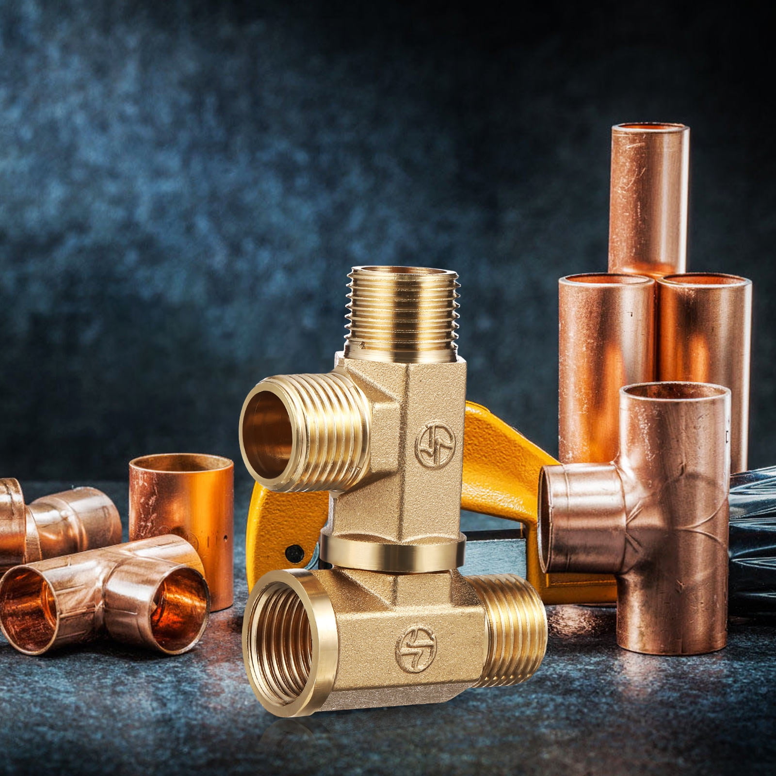 Raindrops 2pcs 1/2 Inch Tee Joint Hose Tube Fittings 3 Way Threaded ...