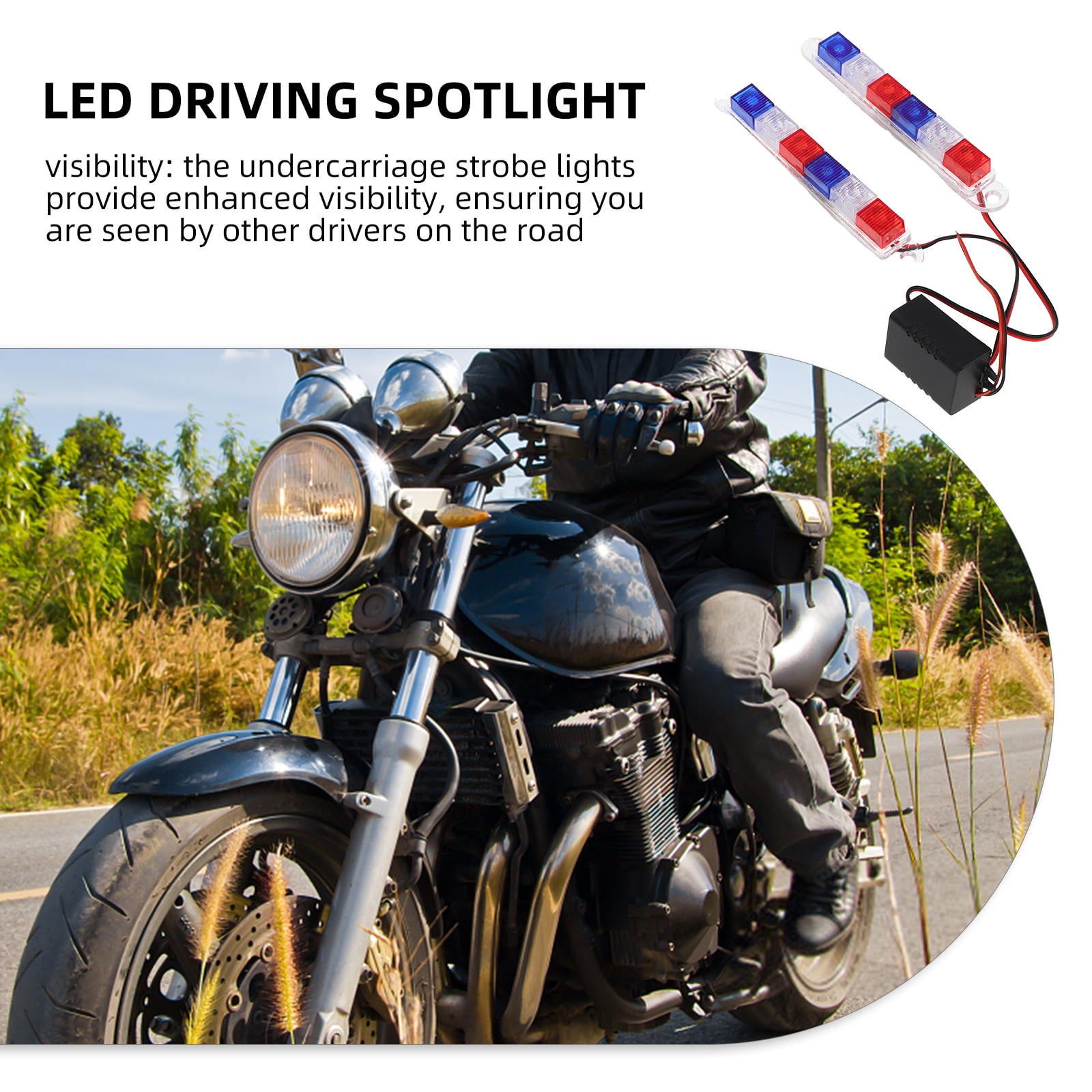 Raindrops 2pcs 12V LED Motorcycle Indicator Lights Motorcycle Auxiliary ...