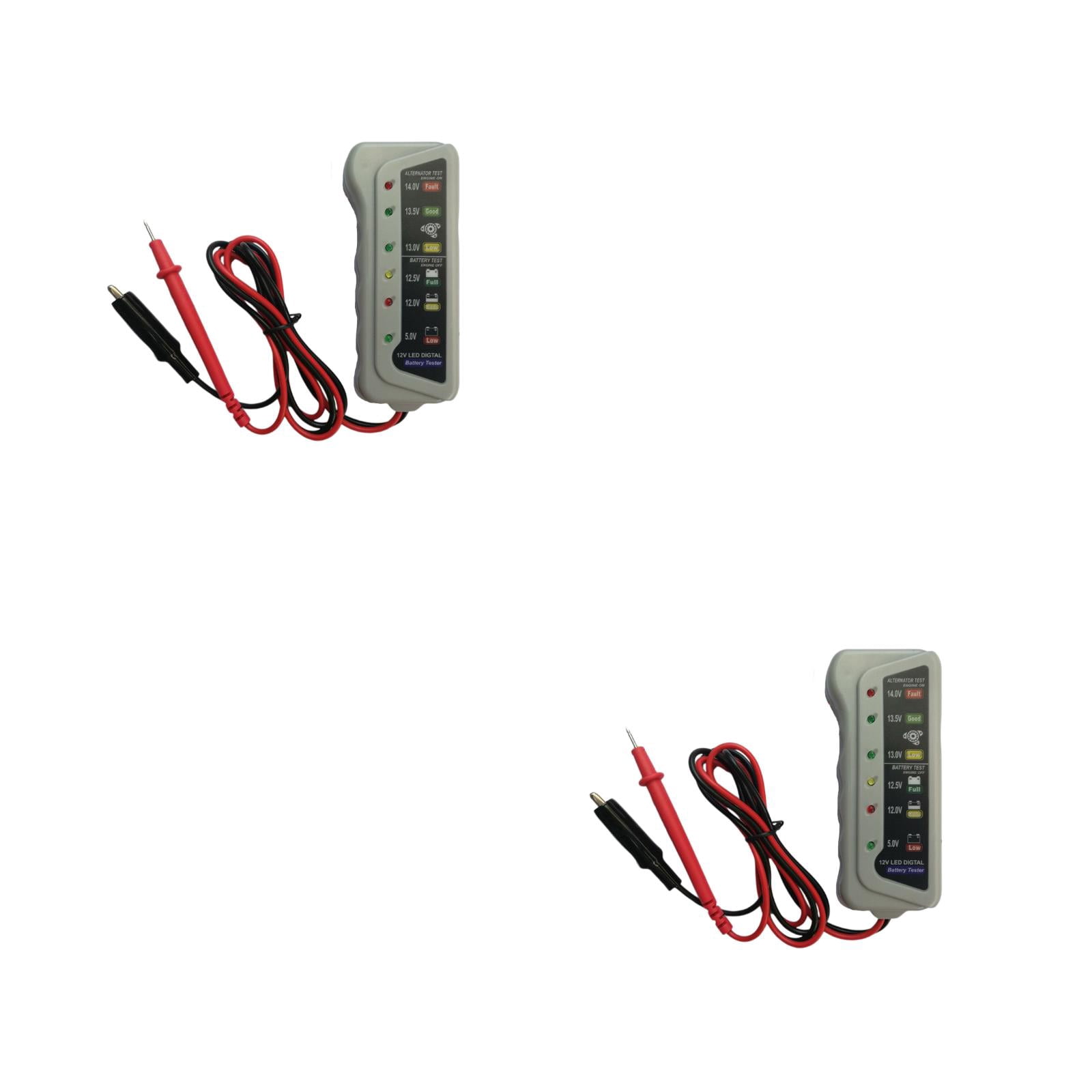 Raindrops 2pcs 12V Practical Digital Battery Tester Charging System ...