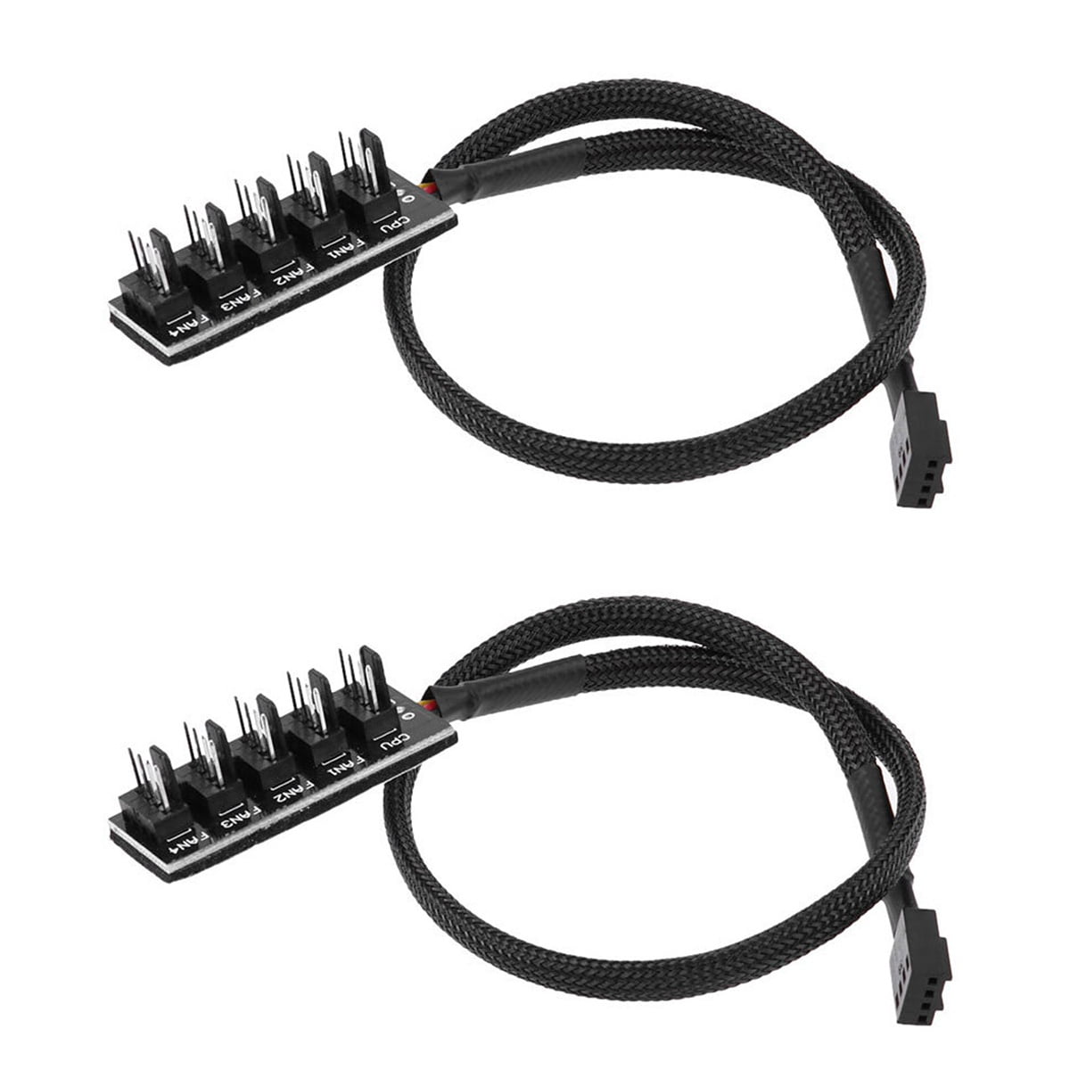 Raindrops 2pcs 4-Pin CPU Fan Splitter Extension Cable 1 to 5 PC ...