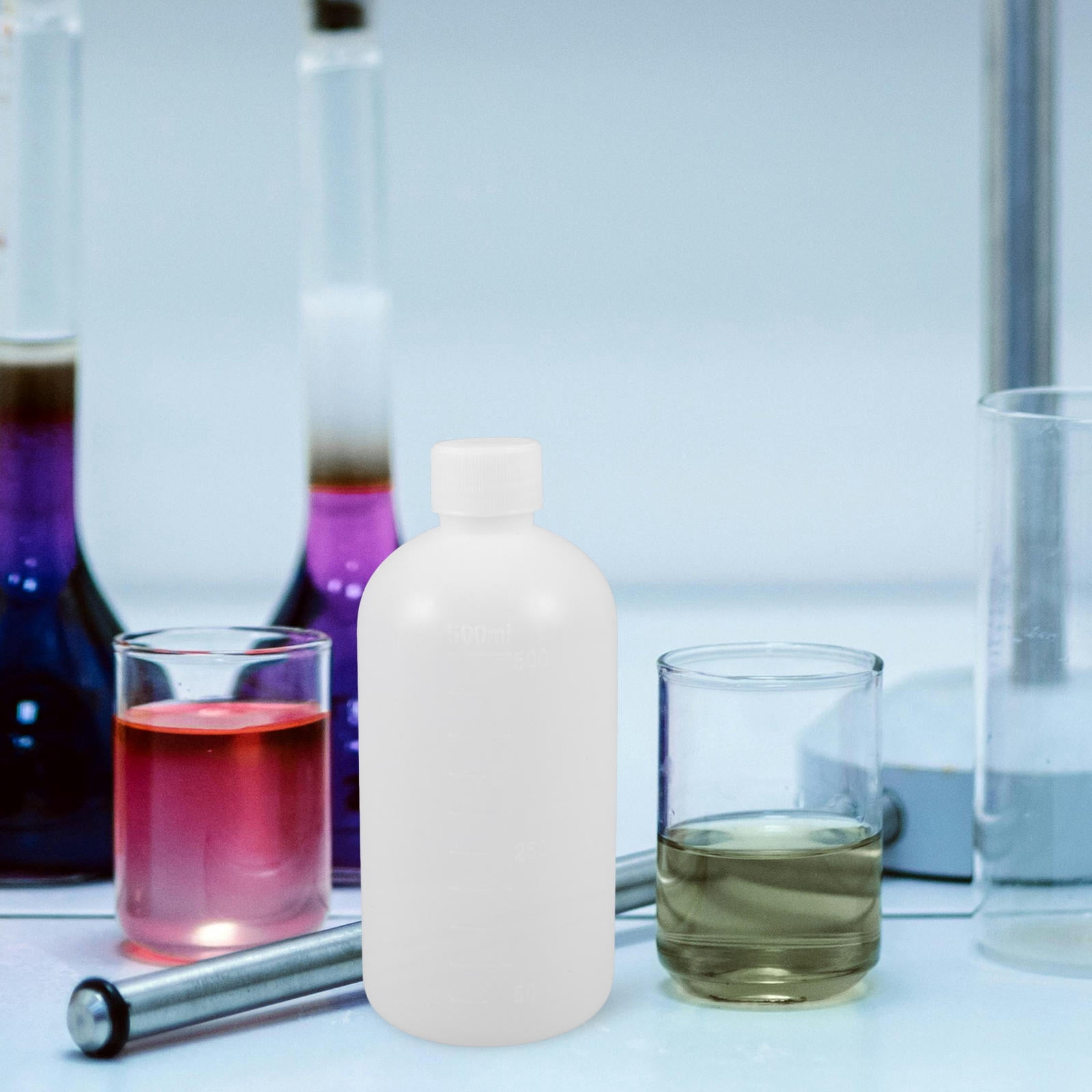 Raindrops 2pcs 500ml Graduated Reagent Bottles Plastic Narrow Mouth ...