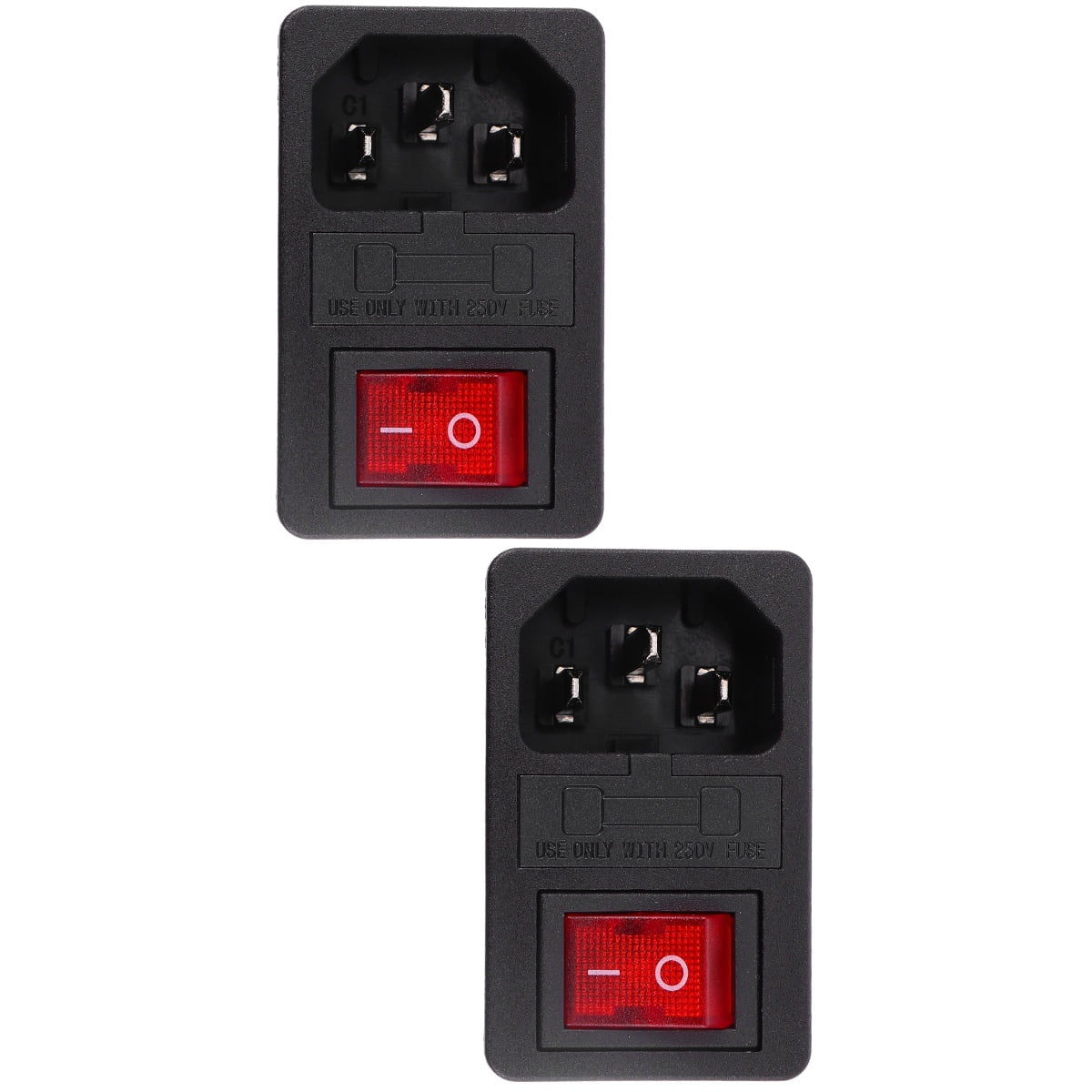 Raindrops 2pcs AC Power Socket 3-Pin Electrical Outlet 10A 250V Power ...