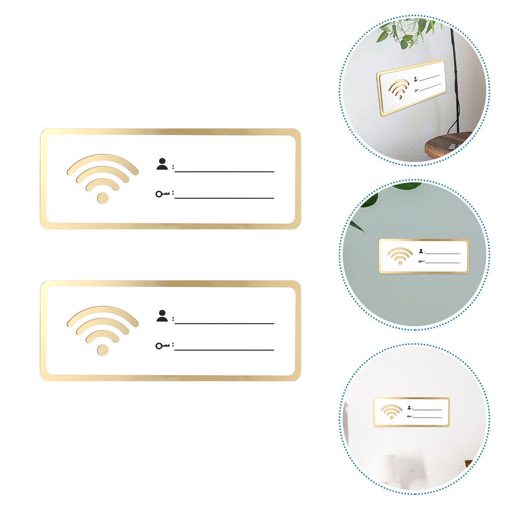 Raindrops 2pcs Acrylic WiFi Account Sign Network WiFi Password Sign for ...