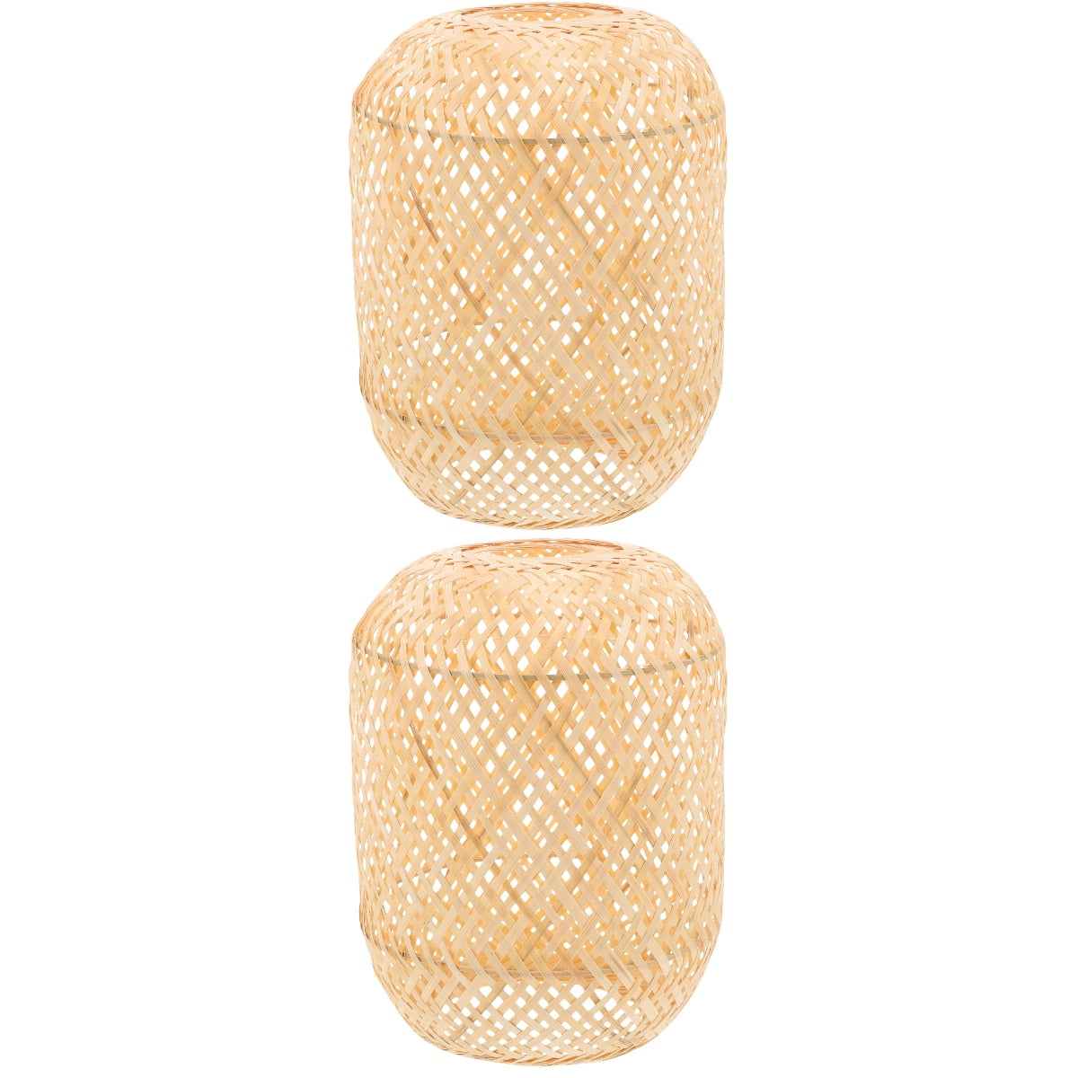 Raindrops 2pcs Woven Bamboo Lamp Shade Replacement Lamp Shade Floor ...