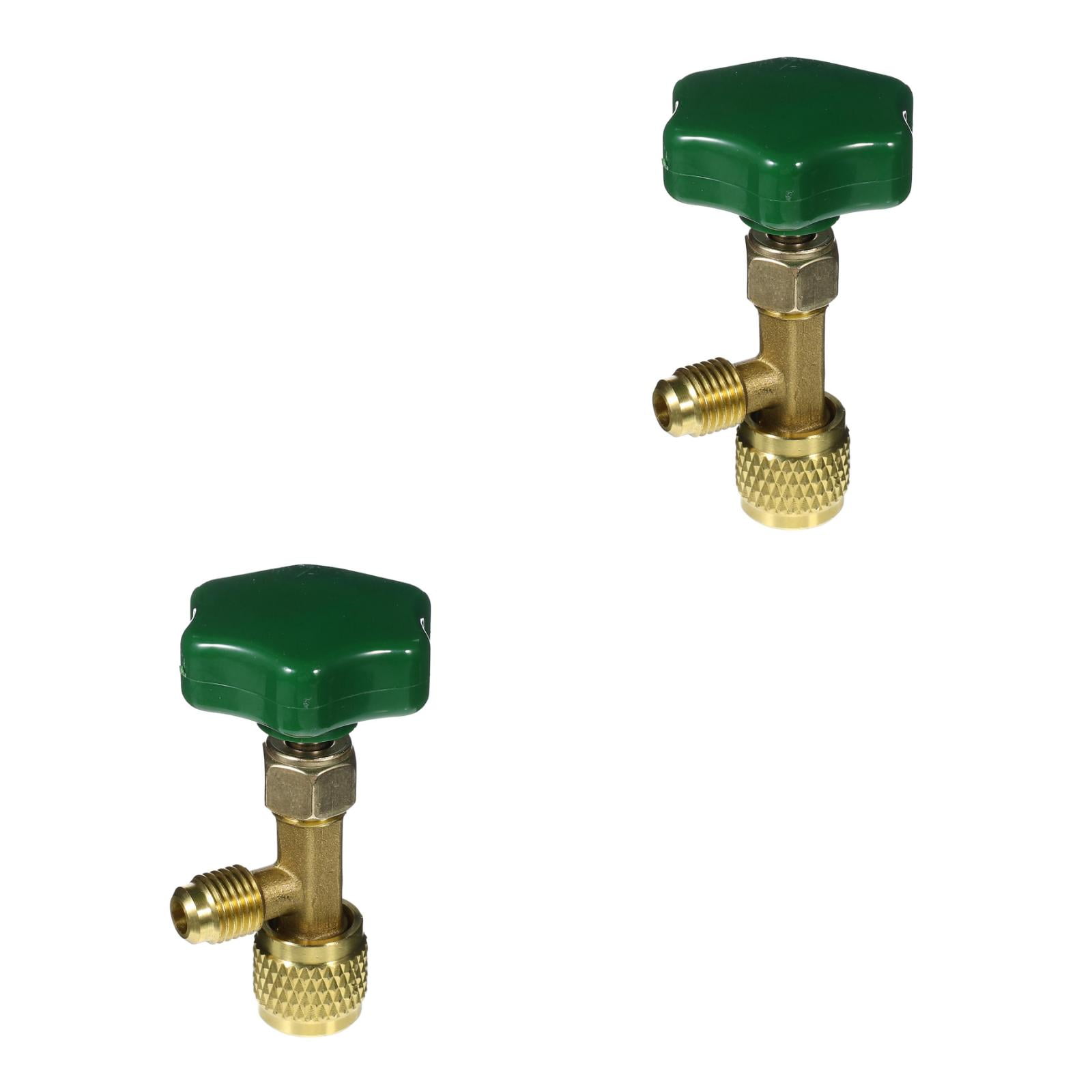 Raindrops 2pcs Brass Refrigerant Charging Valve For Conditioning Flow ...