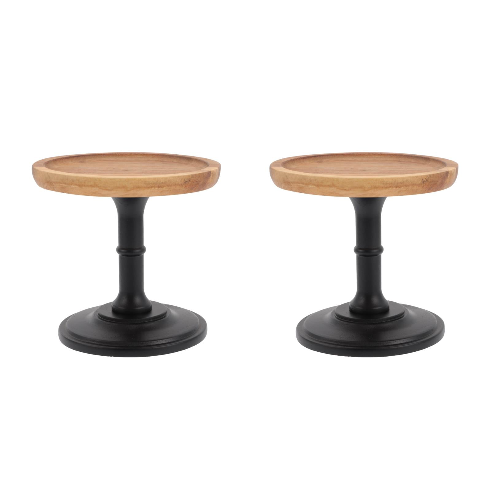Raindrops 2pcs Cake Stand Footed Cake Plate Wood Cake Stand Round ...